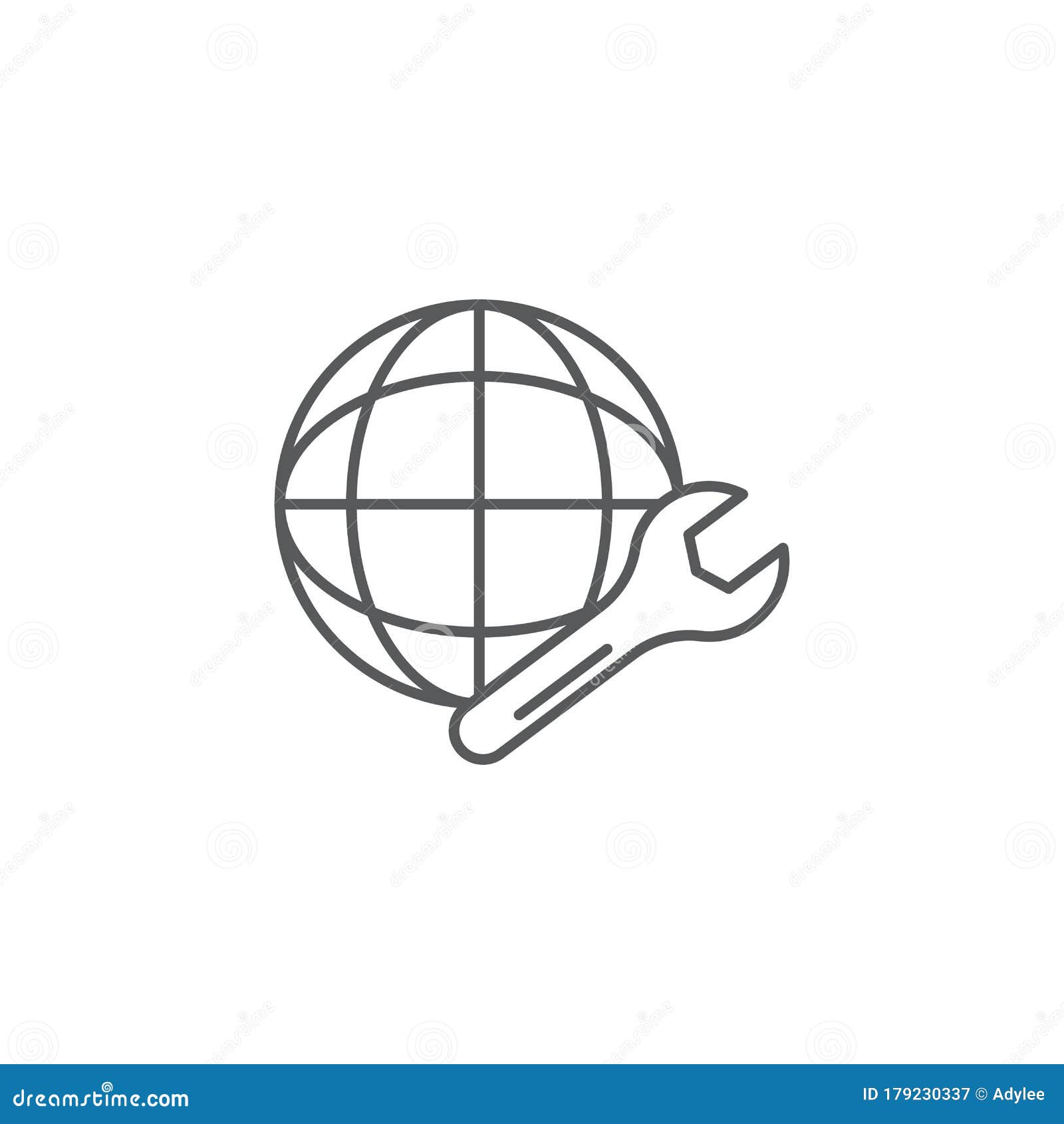 Global Settings Vector Icon Symbol Isolated on White Background Stock ...