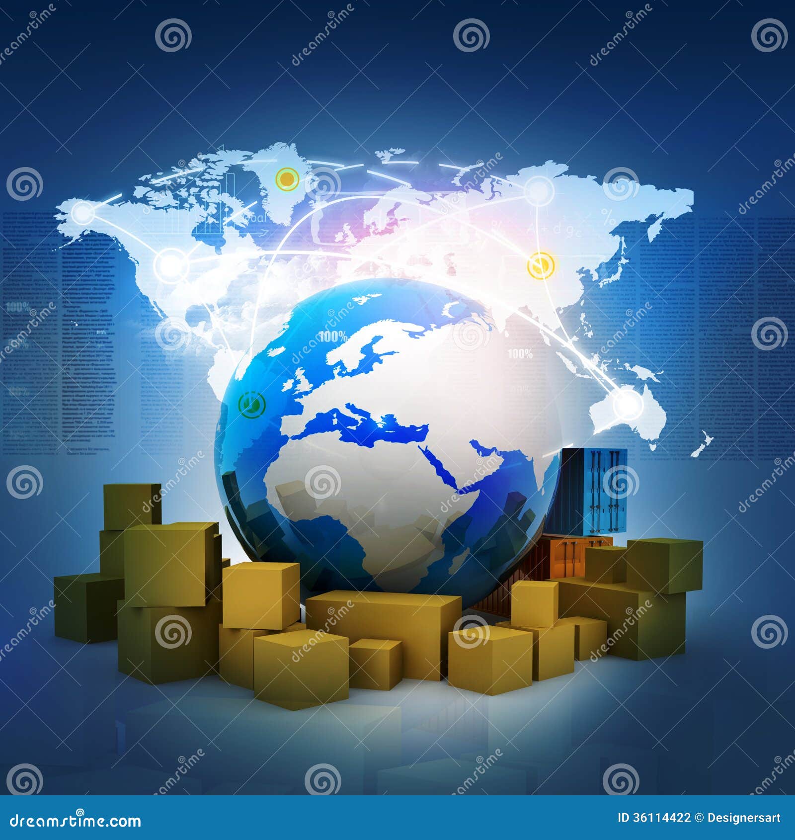 Global shipping stock illustration. Illustration of shipping - 36114422