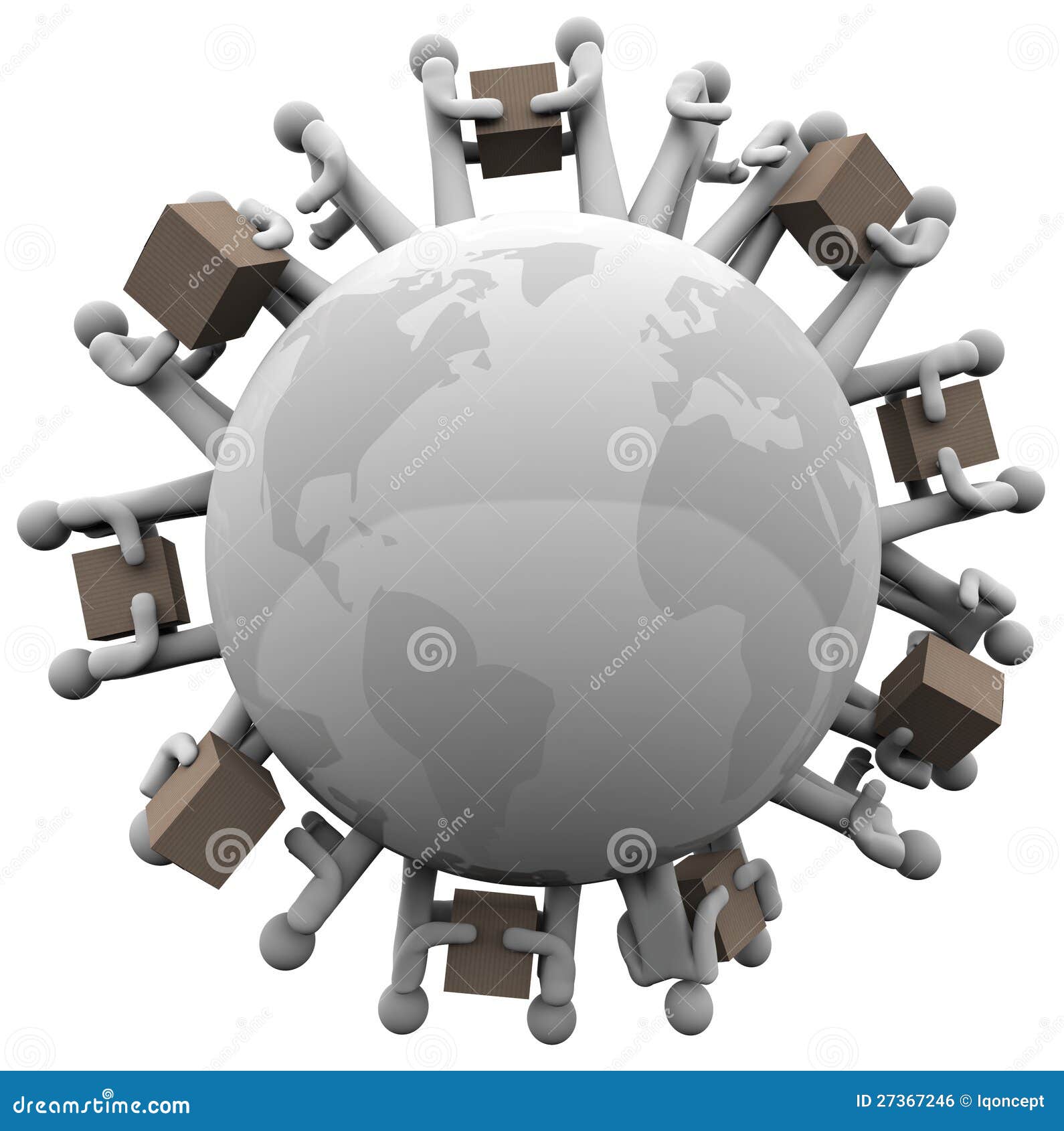 Global Shipping Receiving Shipments Around World Stock Illustration ...