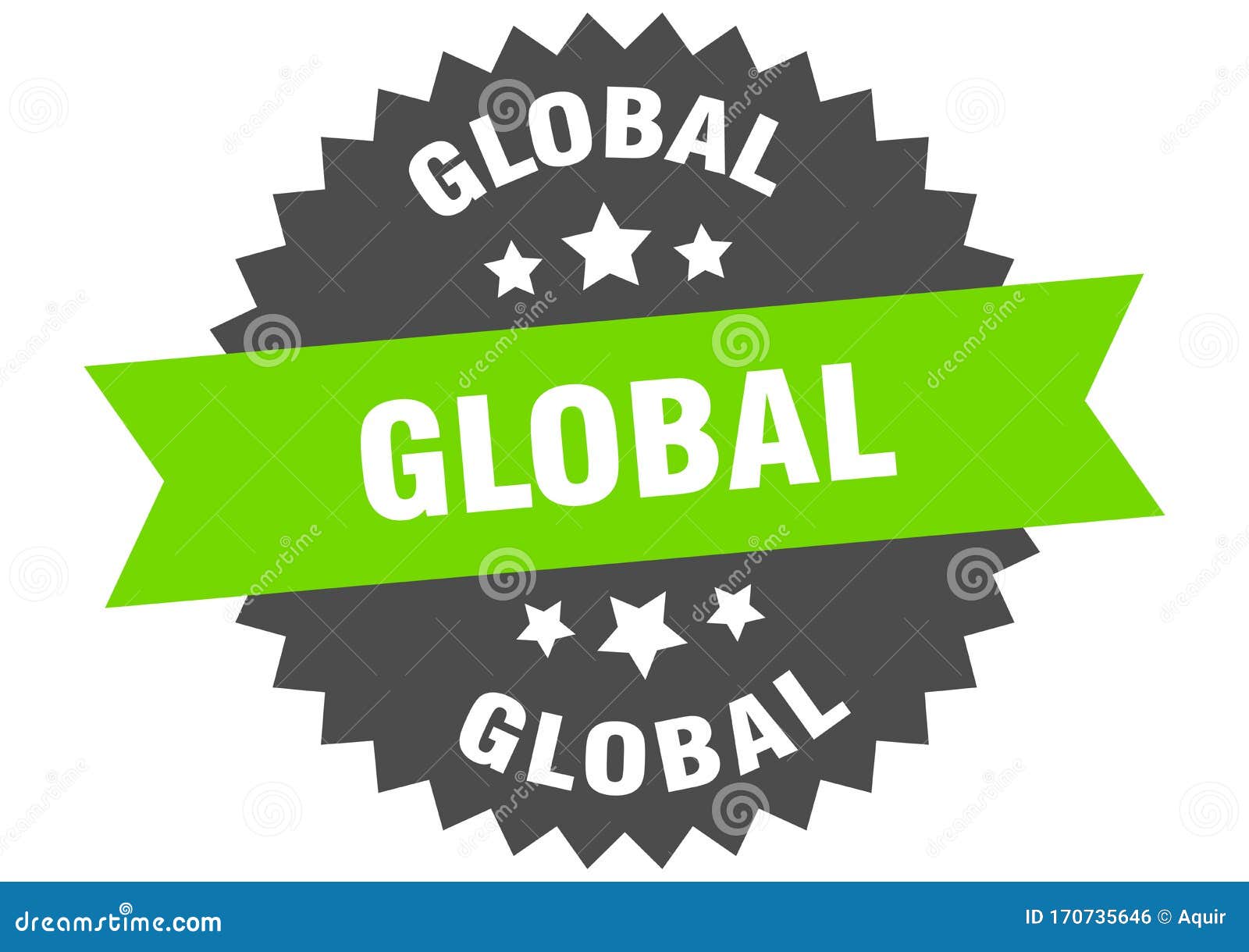 Global Sign. Global Circular Band Label. Global Sticker Stock Vector ...