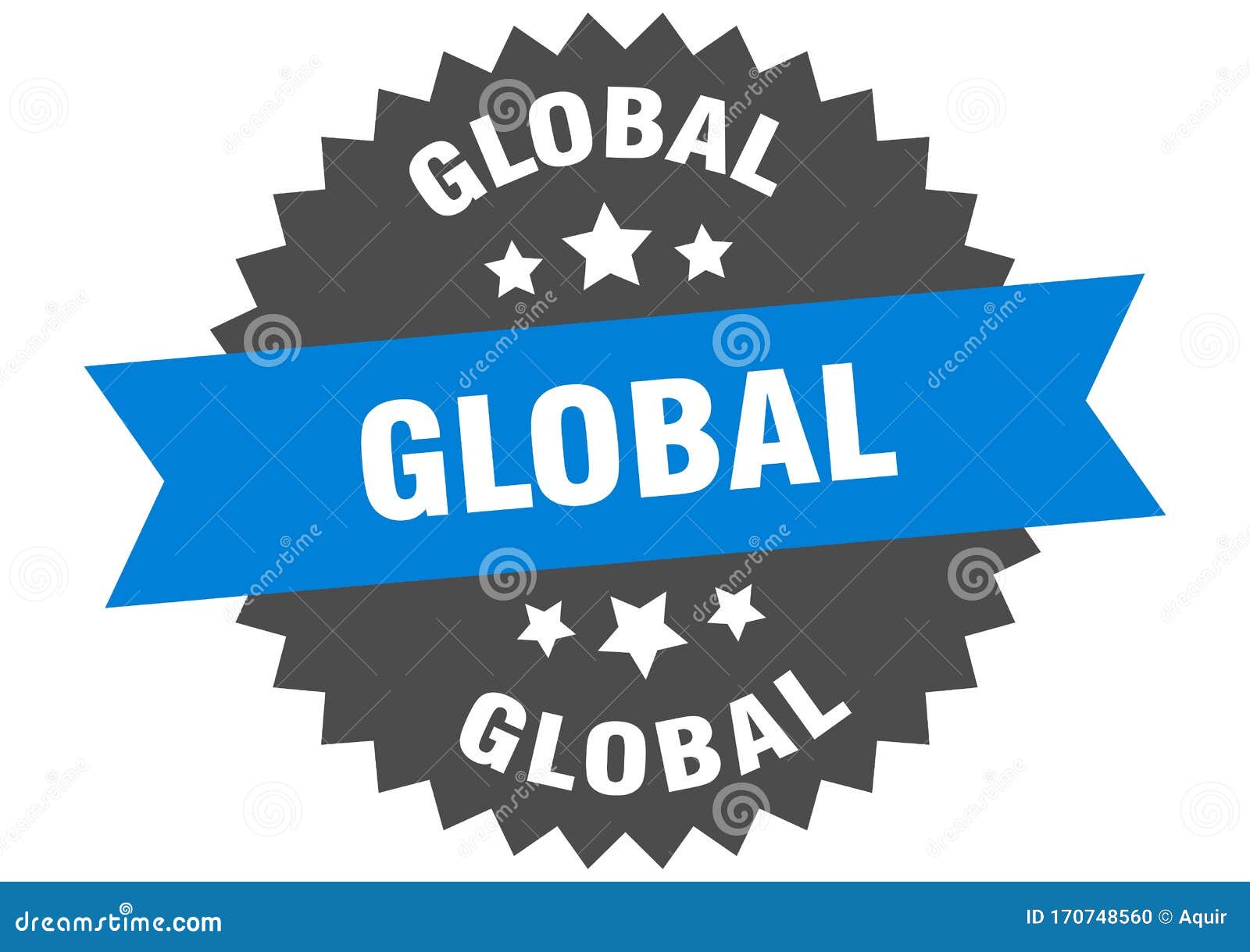 Global Sign. Global Circular Band Label. Global Sticker Stock Vector ...
