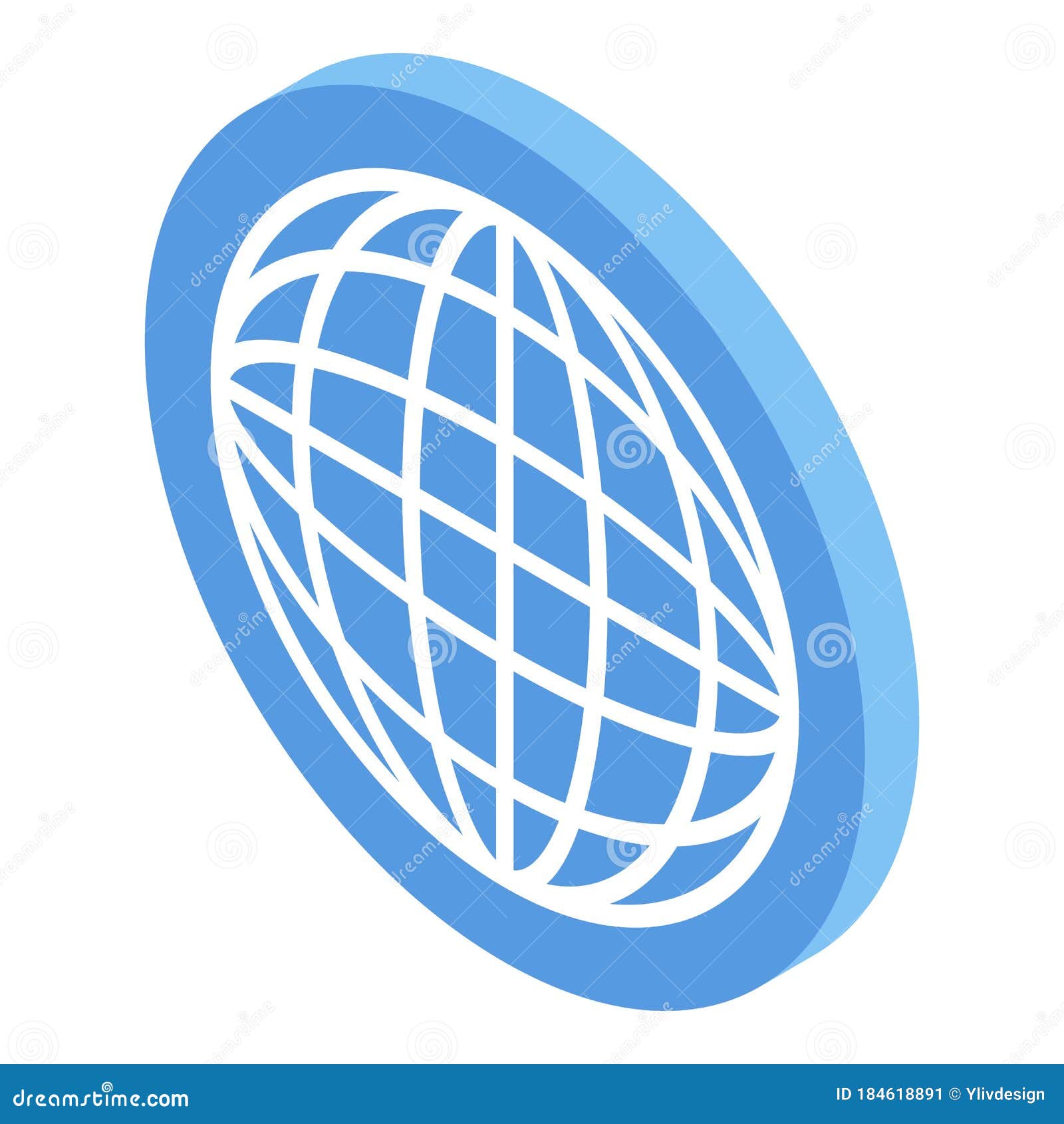 Global Sign Icon, Isometric Style Stock Vector - Illustration of ...