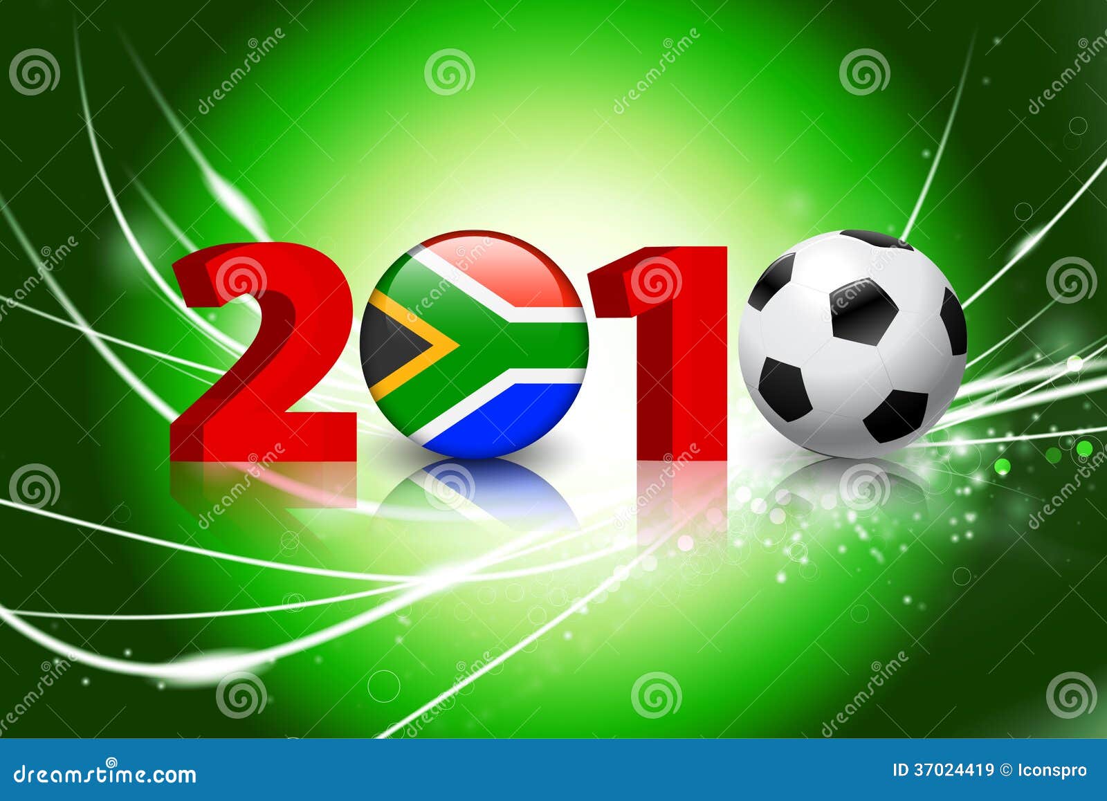 2010 Global Soccer Event on Abstract Light Background Editorial Stock ...