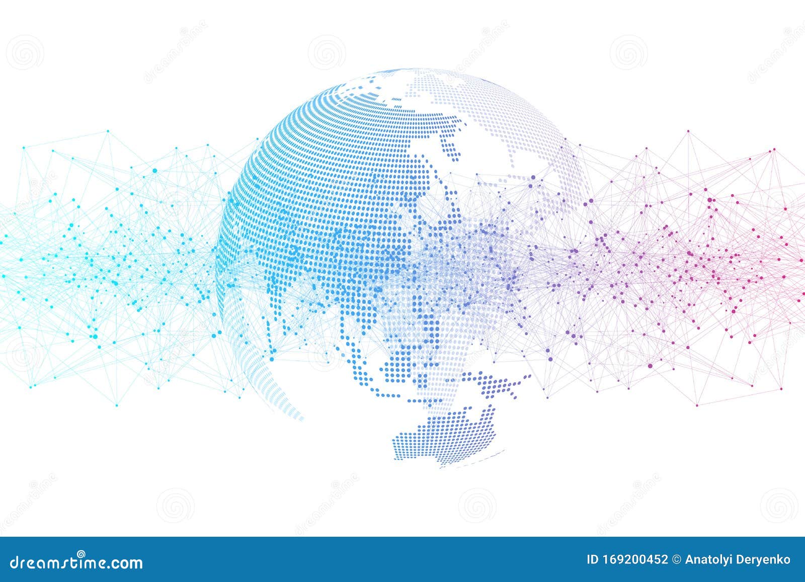 Global Social Network. Networking and Data Connection Concept ...