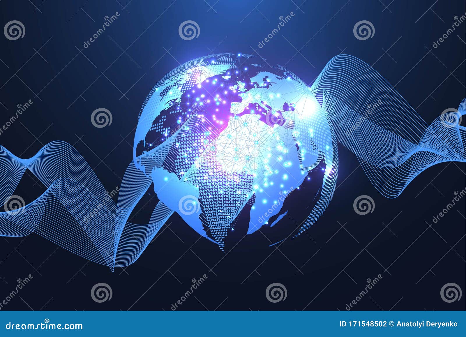 Global Social Network. Networking and Data Connection Concept ...