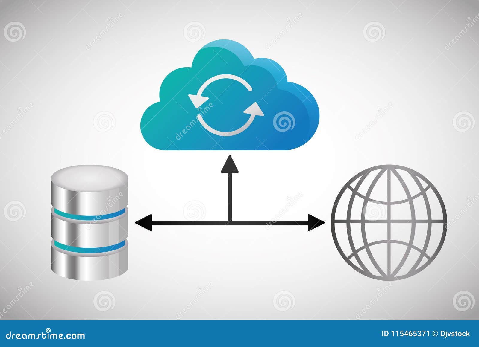 Global Sphere Data Center Web Hosting. Vector Graphic Stock Vector ...