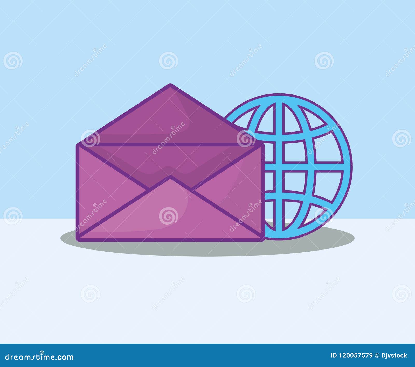 Envelope icon image stock vector. Illustration of design - 120057579