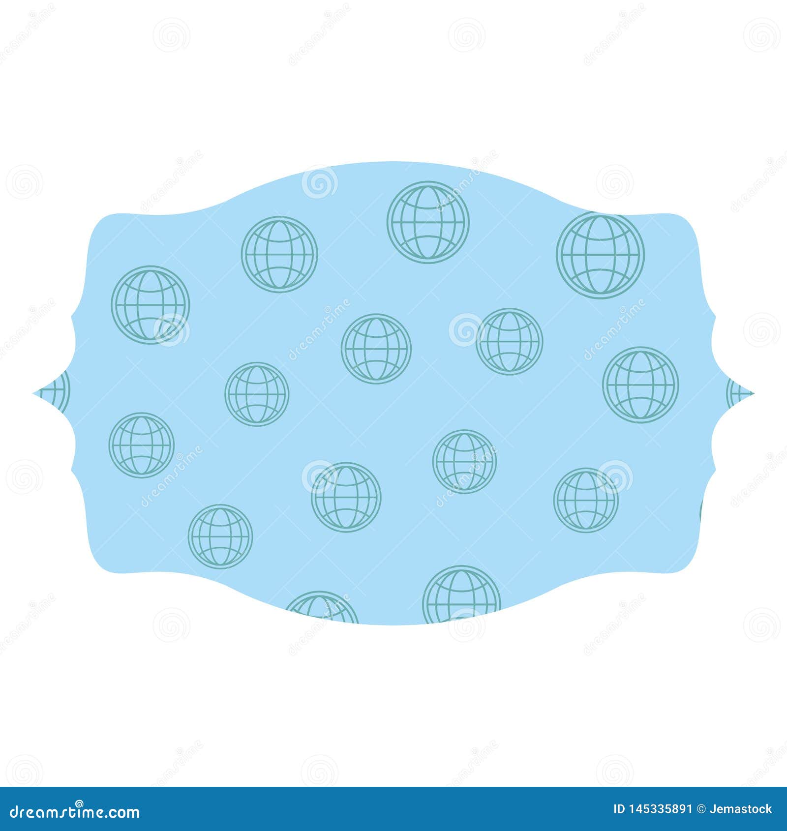Global sphere label frame stock vector. Illustration of digital - 145335891