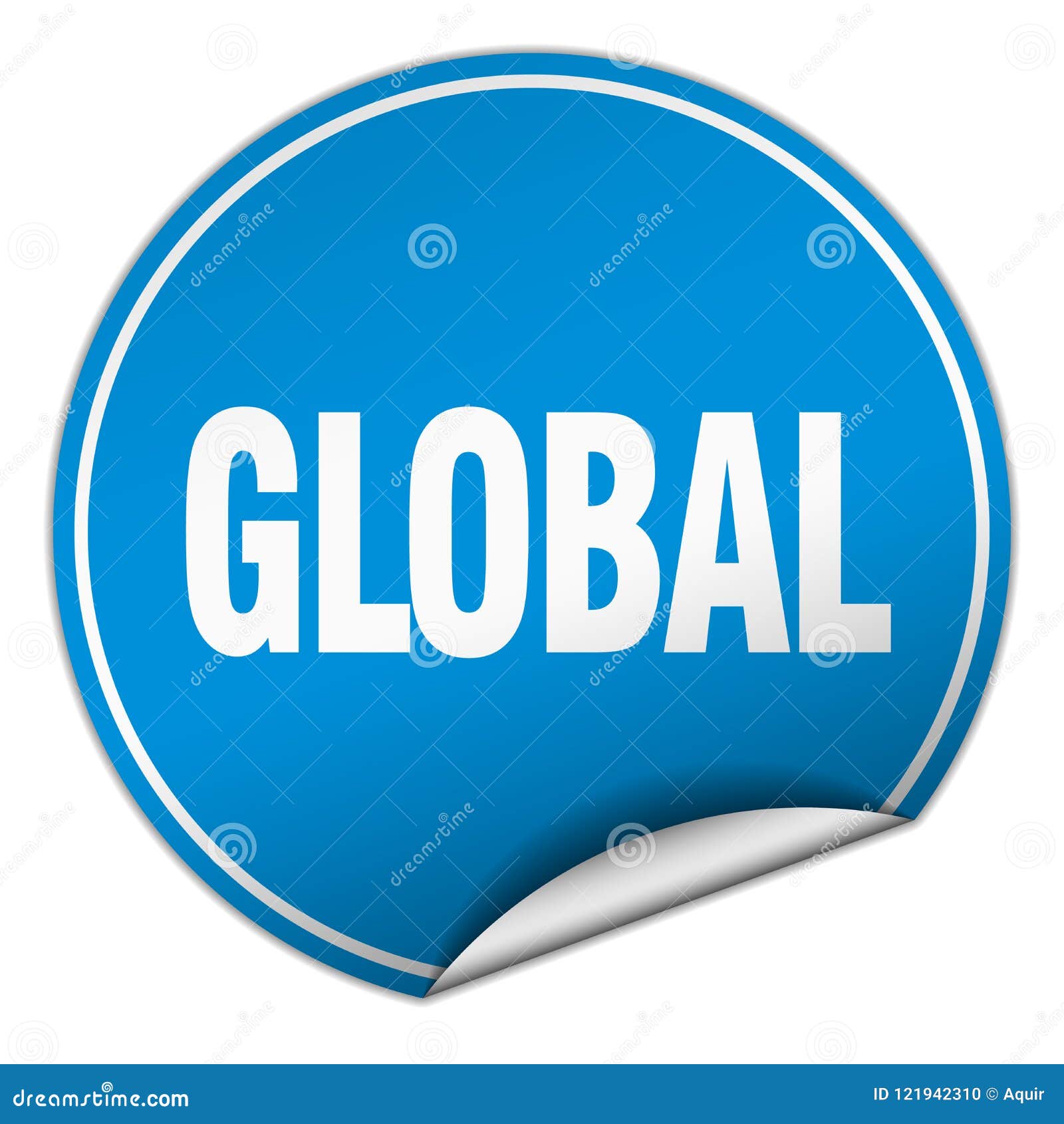 Global sticker stock vector. Illustration of white, sign - 121942310