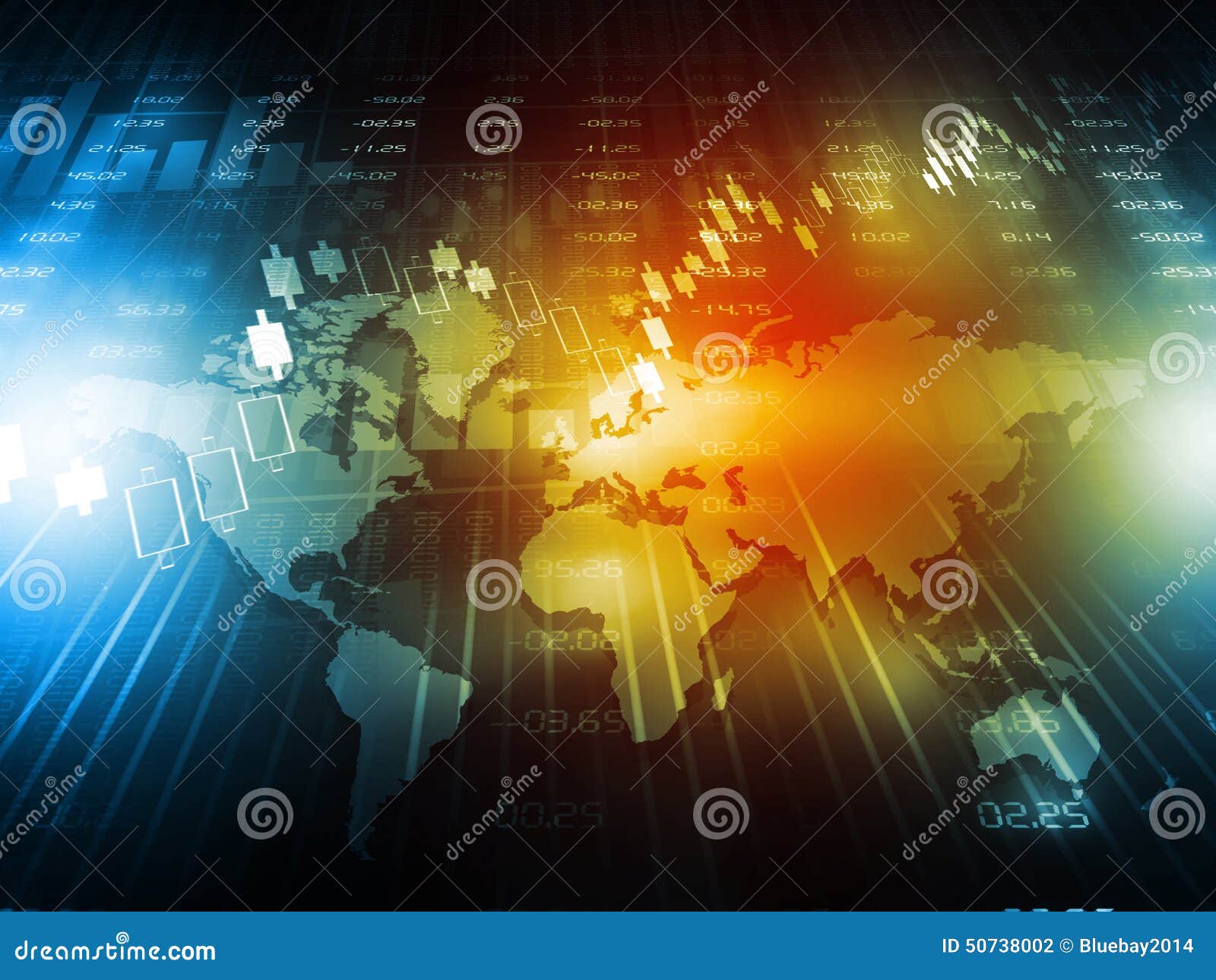 Global stock market stock illustration. Illustration of earth - 50738002