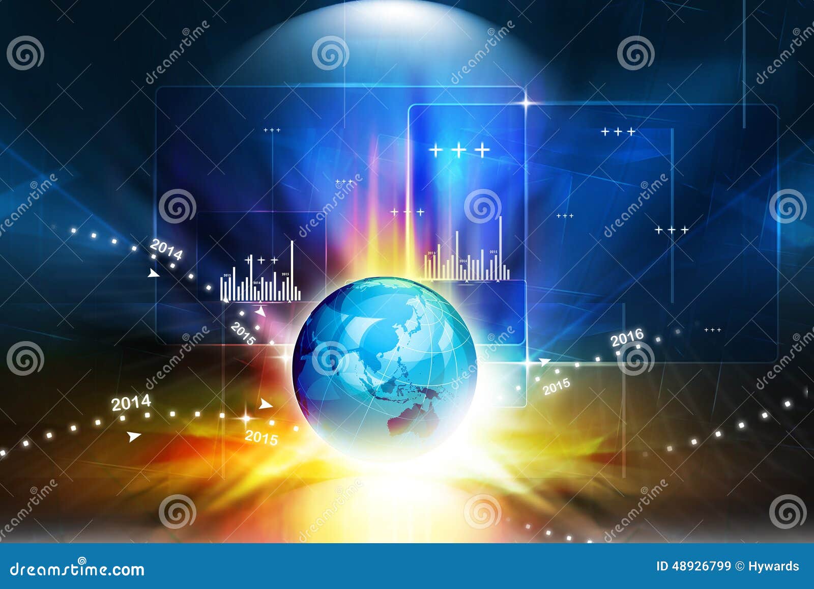 Global Stock market graph stock illustration. Illustration of digital ...