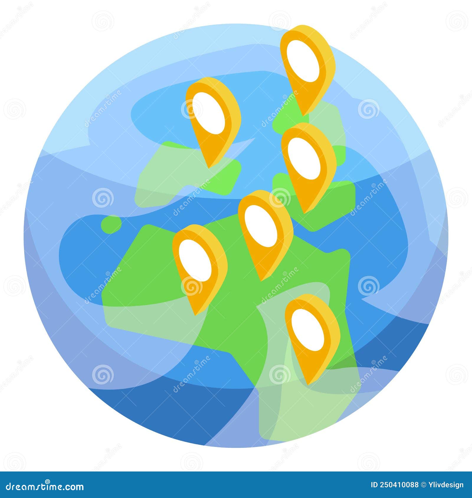 Global Store Locator Icon Isometric Vector. Shop App Stock Illustration ...