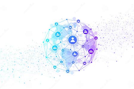 Global Structure Networking and Data Connection Concept. Social Network ...