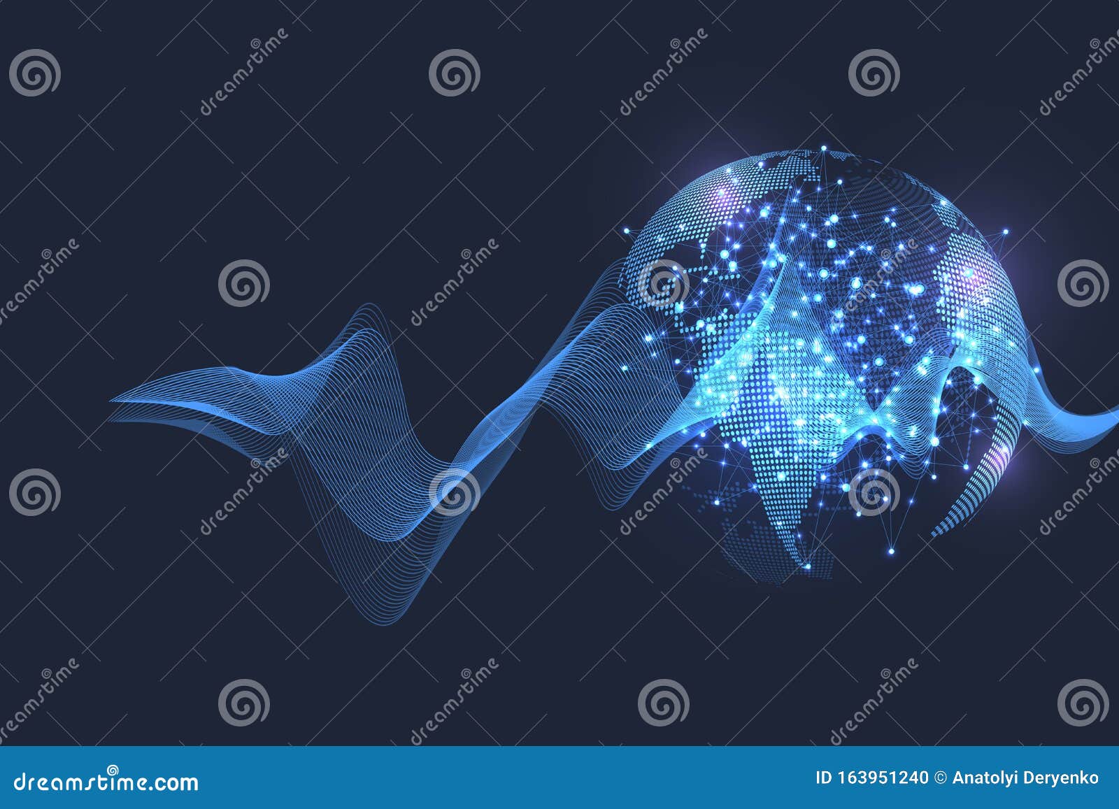 Global Structure Networking and Data Connection Concept. Social Network ...