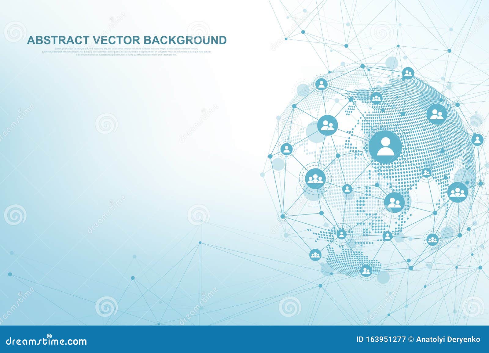 Global Structure Networking and Data Connection Concept. Social Network ...