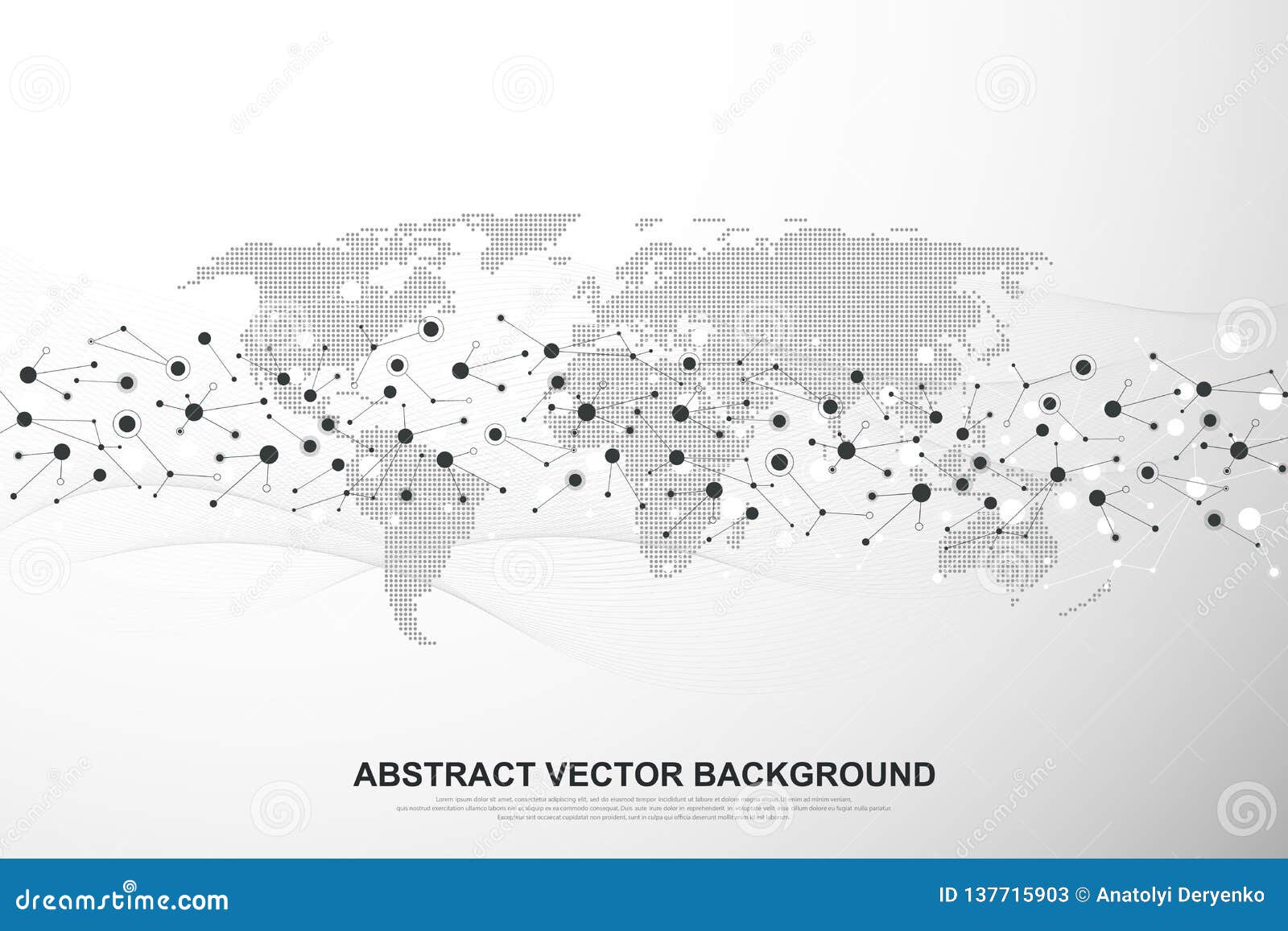 Global Structure Networking and Data Connection Concept. Social Network ...
