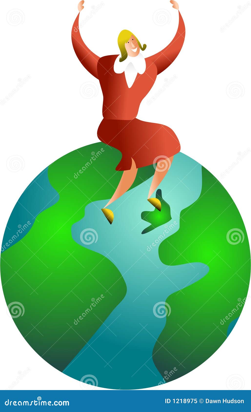 Global success stock illustration. Illustration of confident - 1218975