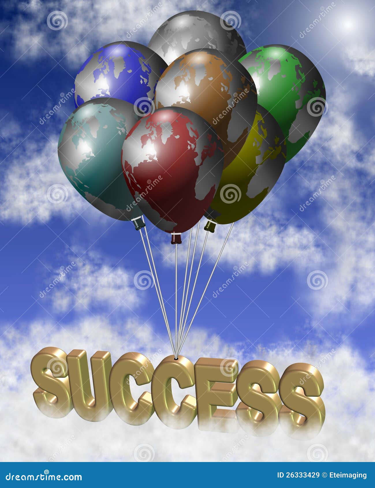 Global success stock illustration. Illustration of flying - 26333429