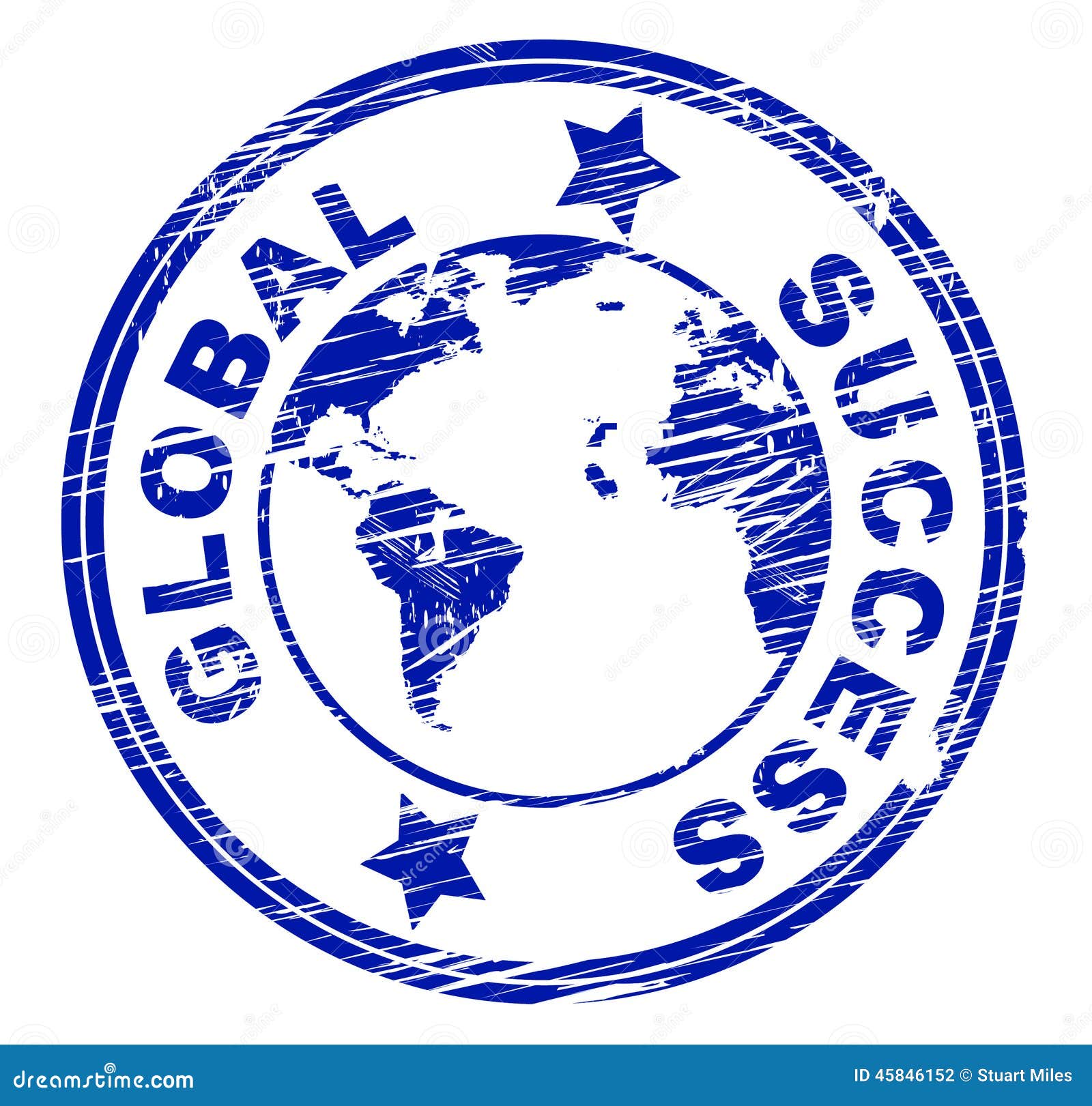 Global Success Means Resolution Victory and Winner Stock Illustration ...