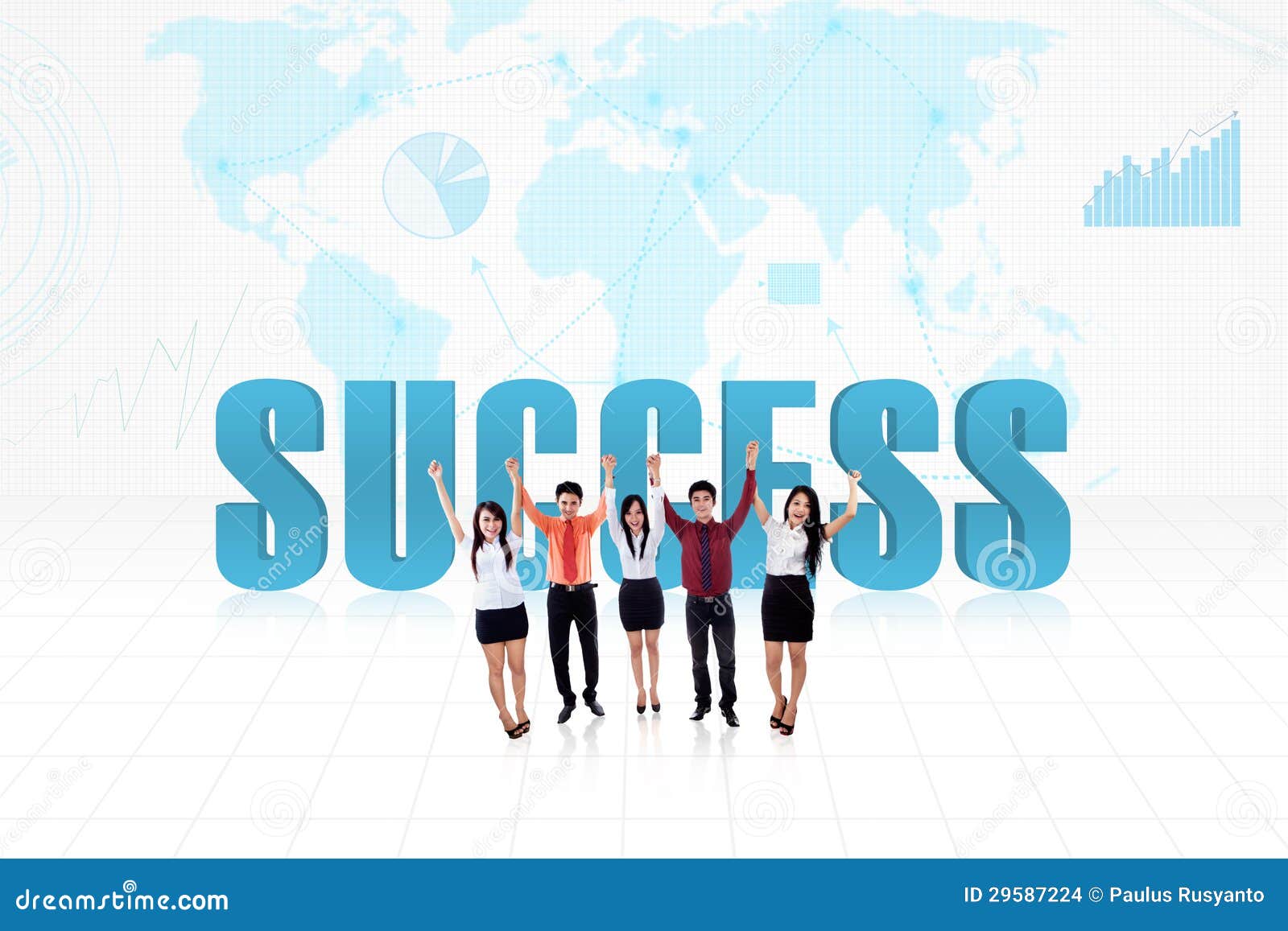 Global success team stock illustration. Illustration of occupation ...