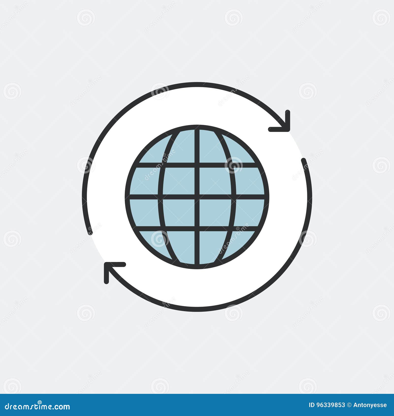 Global Symbol Concept. Flat and Isolated Vector Eps Illustration Stock ...