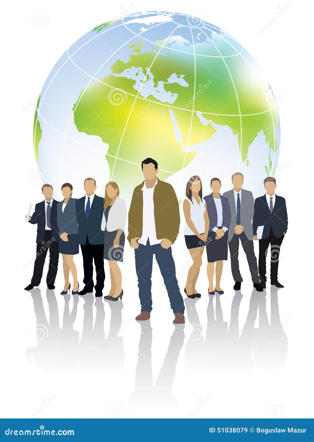 Global team stock vector. Illustration of business, fashion - 51038079