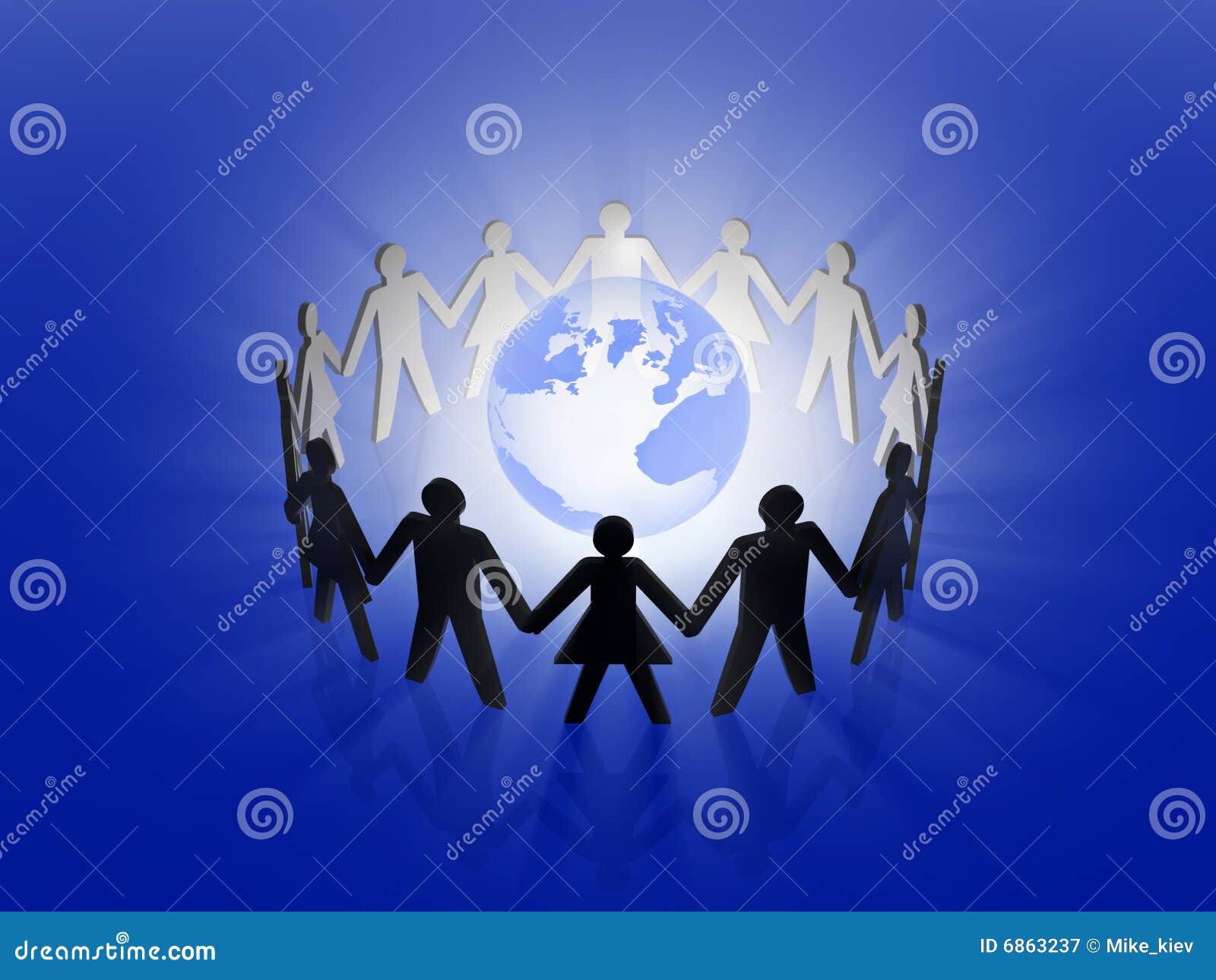 Global team work stock illustration. Illustration of business - 6863237