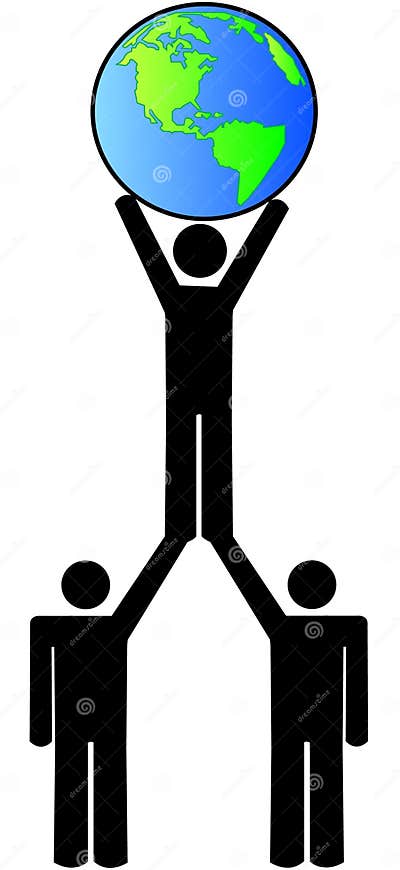 Global Team Working Together Stock Vector - Illustration of cooperate ...