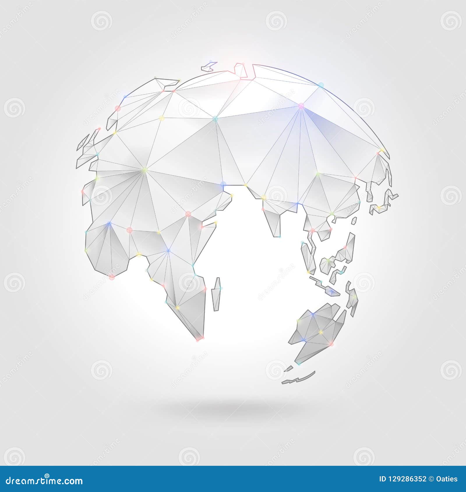 Global Tech Connection Data Networking Stock Vector Illustration Of Social Abstract 129286352