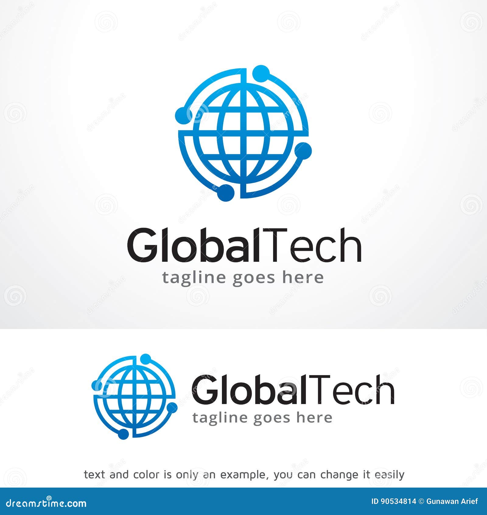 Global Tech Logo Template Design Vector, Emblem, Design Concept ...