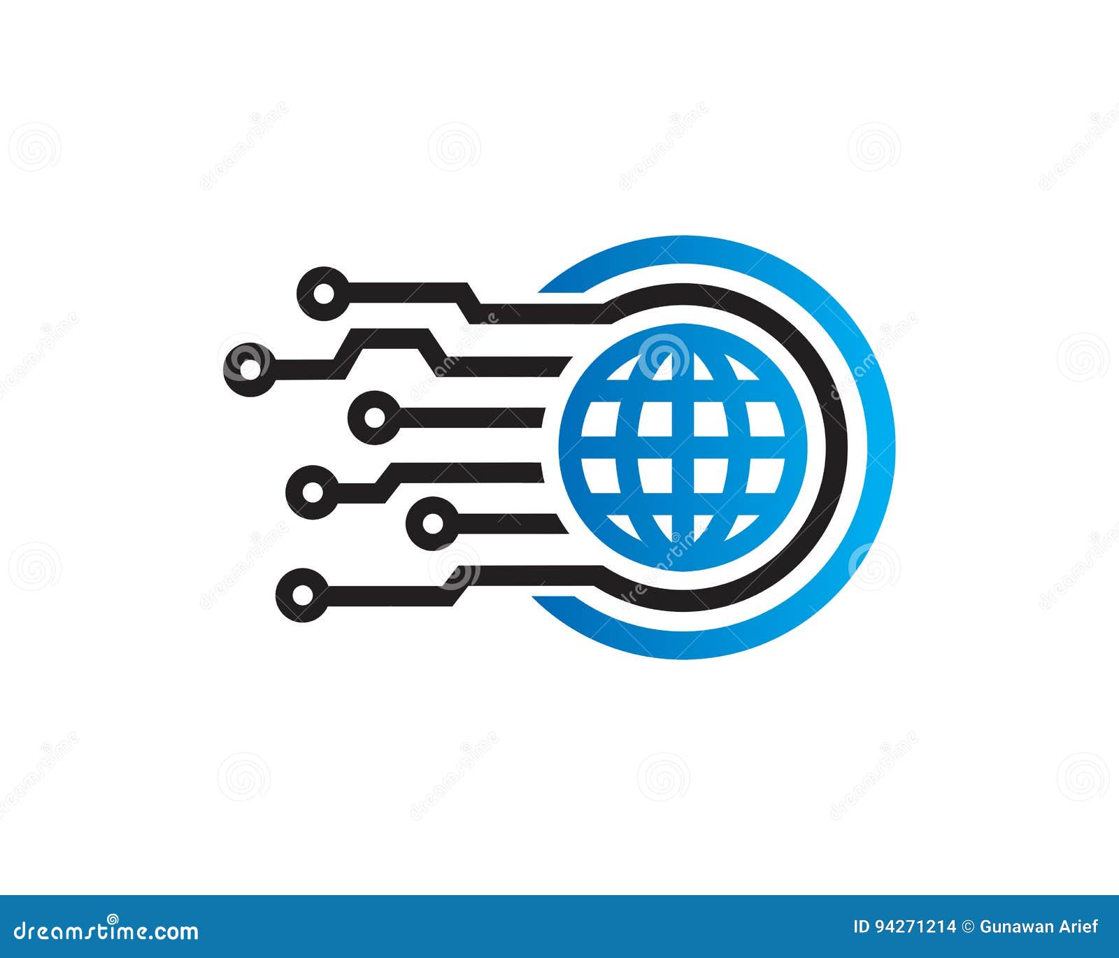 Global Tech Logo Template Design Vector, Emblem, Design Concept ...