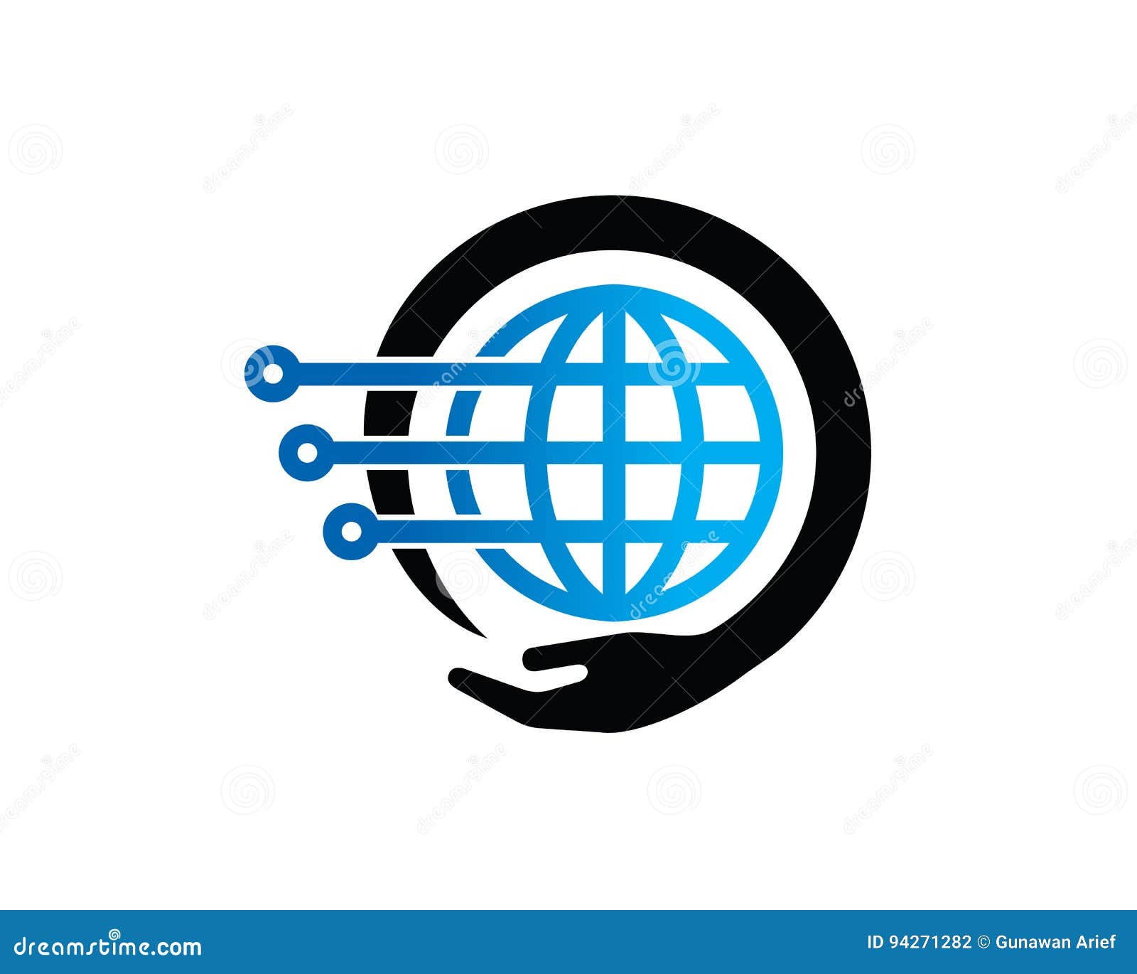 Global Tech Logo Template Design Vector, Emblem, Design Concept ...