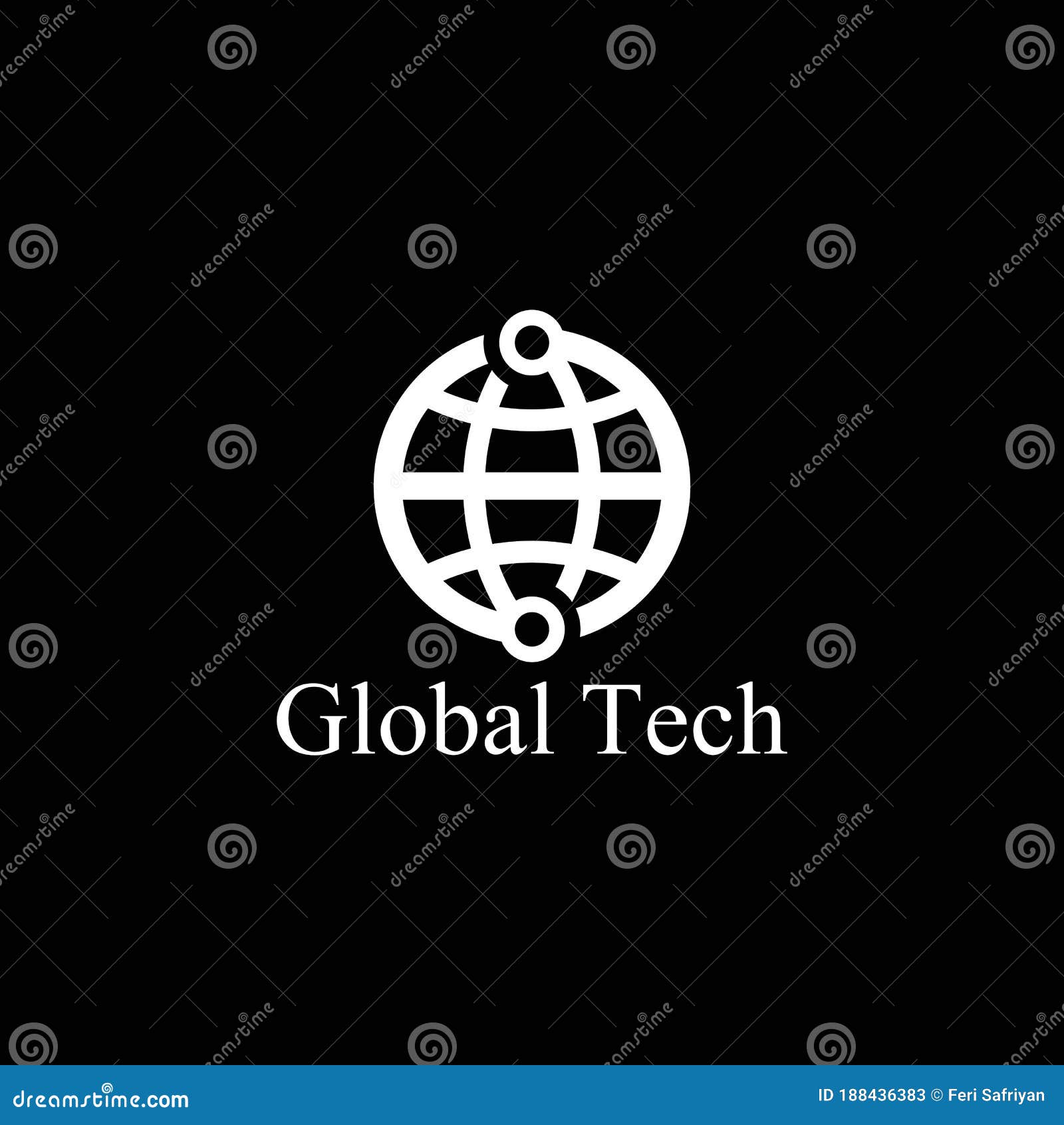 Global tech logo template stock vector. Illustration of team - 188436383