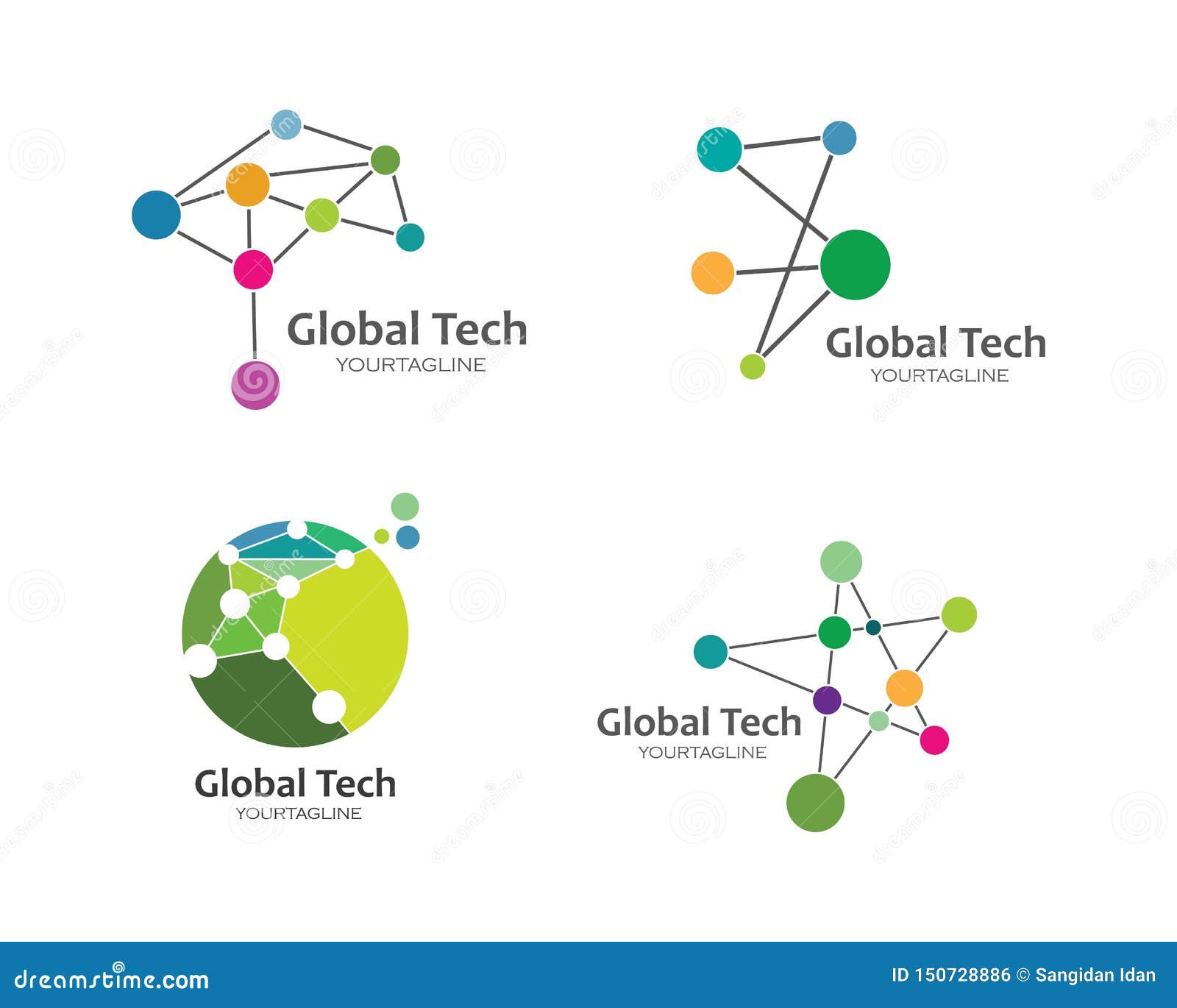 Global Technolgy Logo Icon Vector Illustration Design Stock Vector ...
