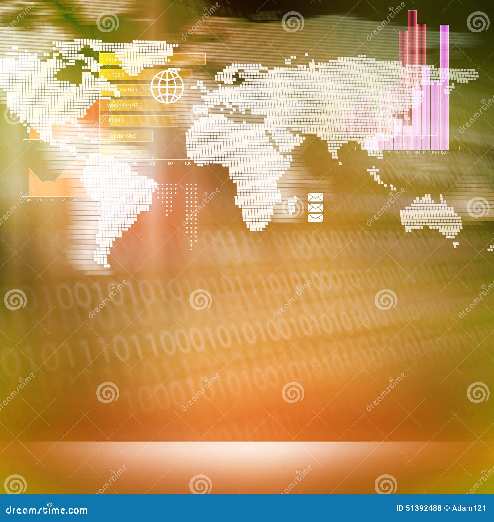 Global technologies stock illustration. Illustration of chart - 51392488
