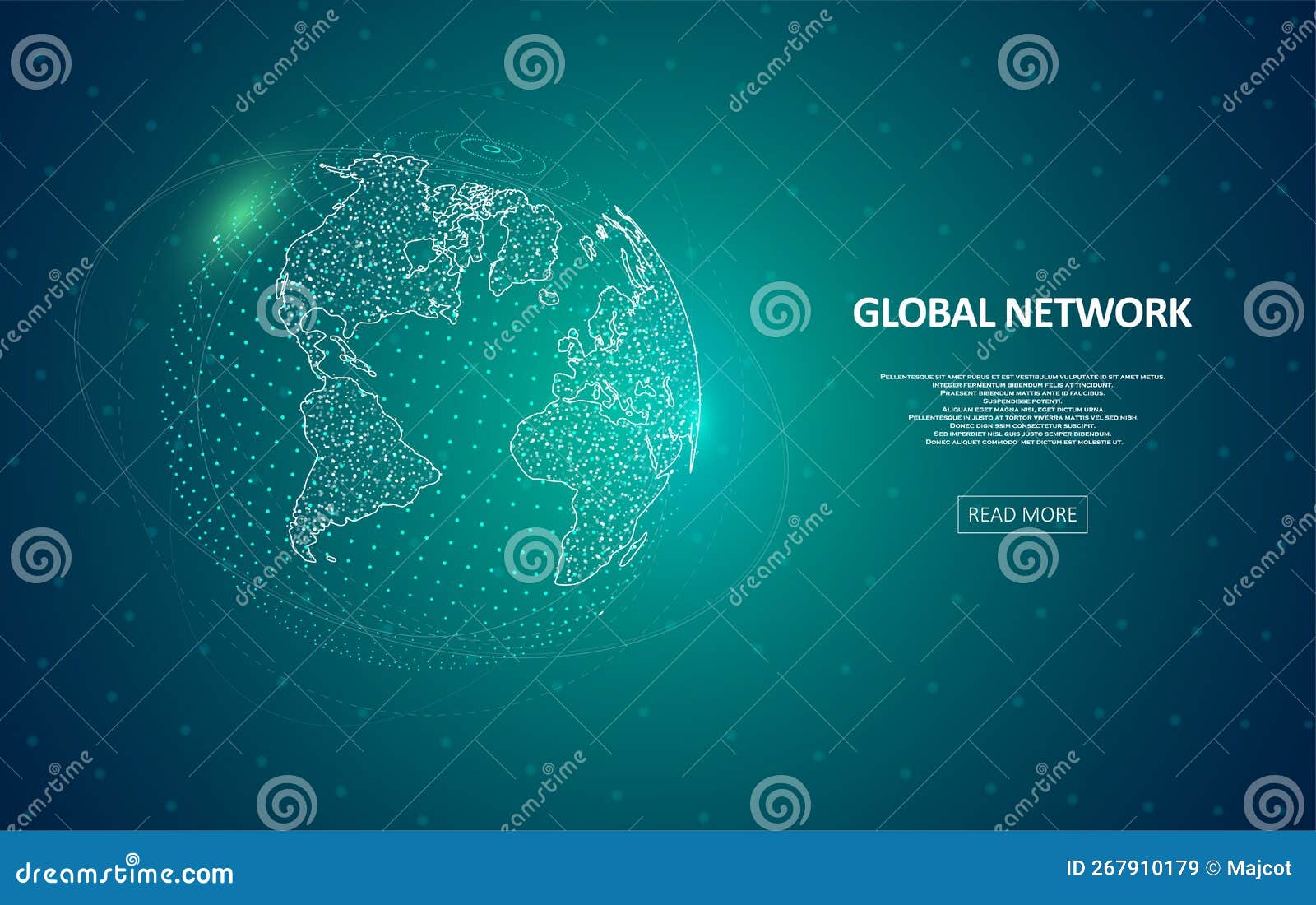 Global technology concept stock vector. Illustration of planet - 267910179