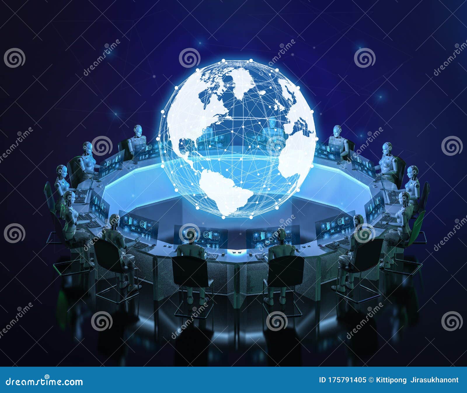 Global Technology Connection Concept Stock Illustration - Illustration ...