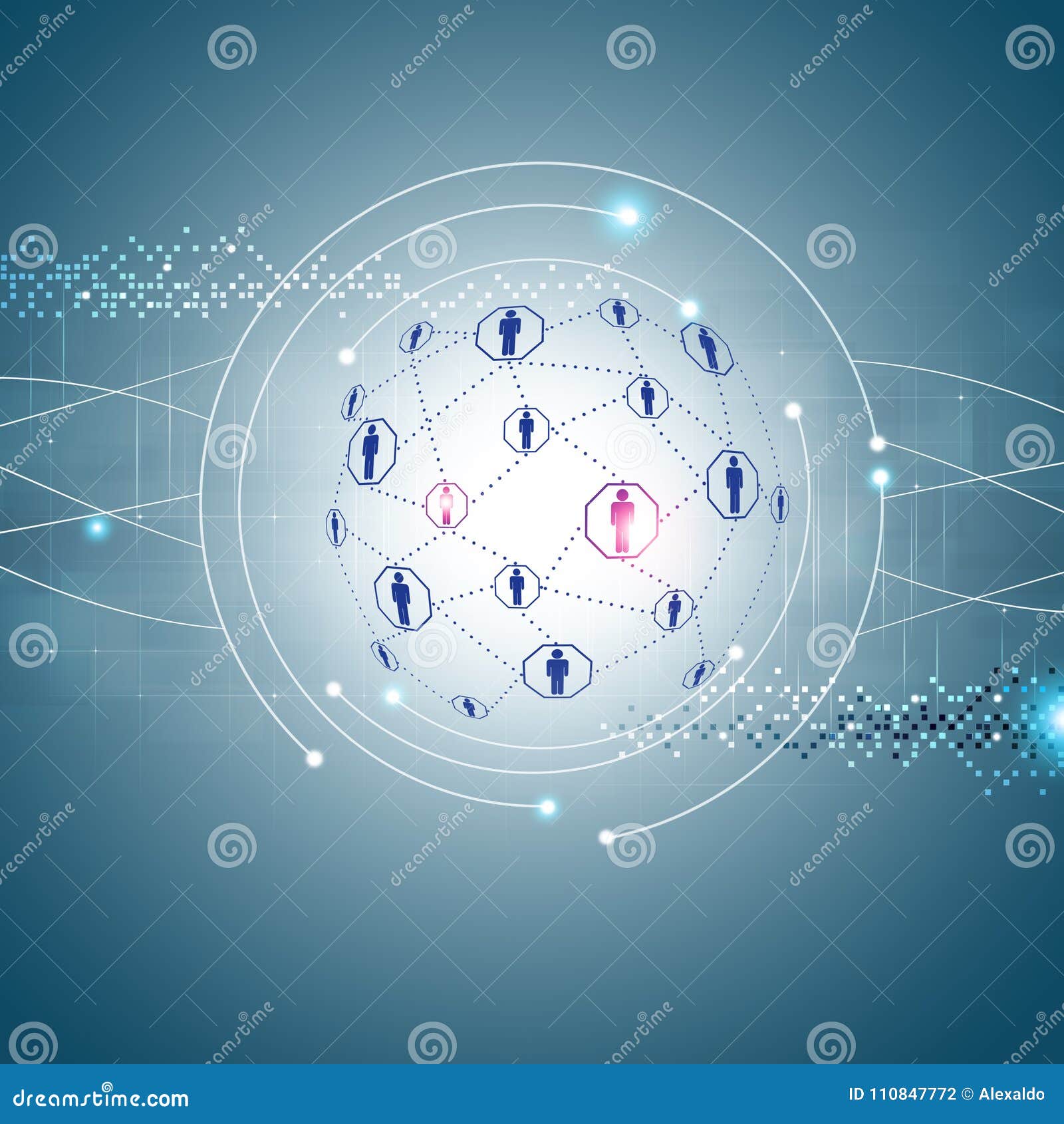 Global Technology Connections Stock Illustration - Illustration of ...