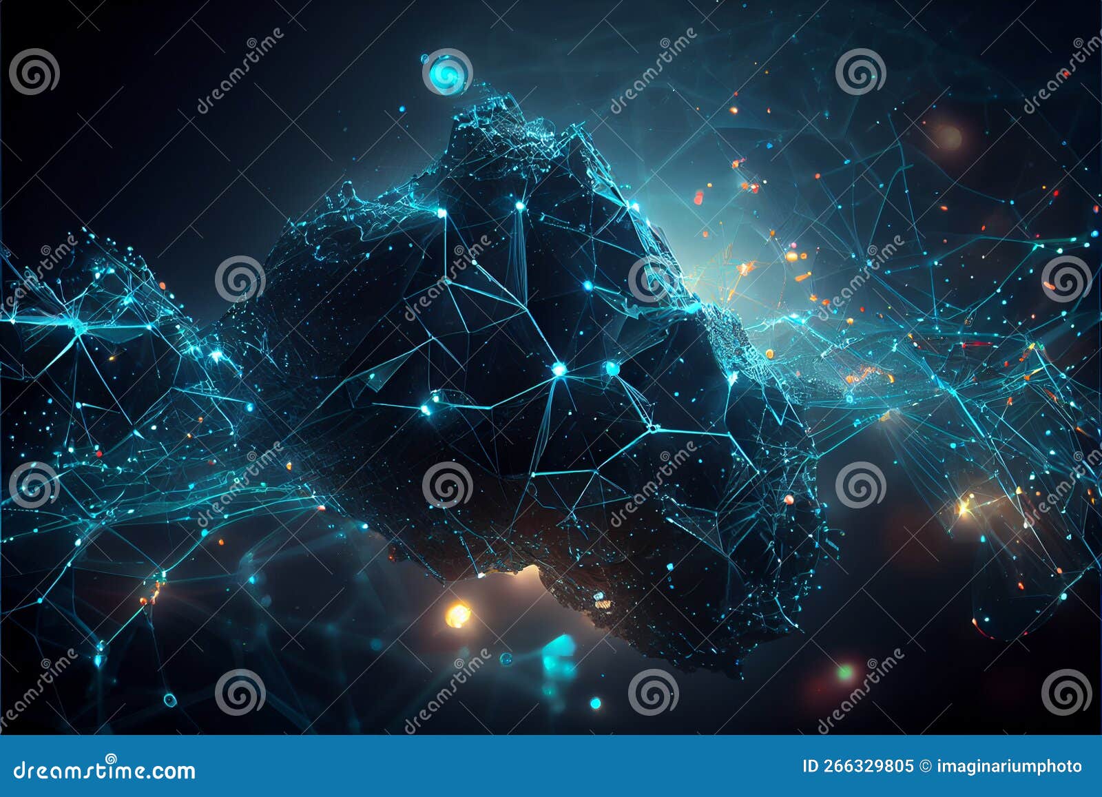 Global Technology and Digital Interface Futuristic Concept Stock ...