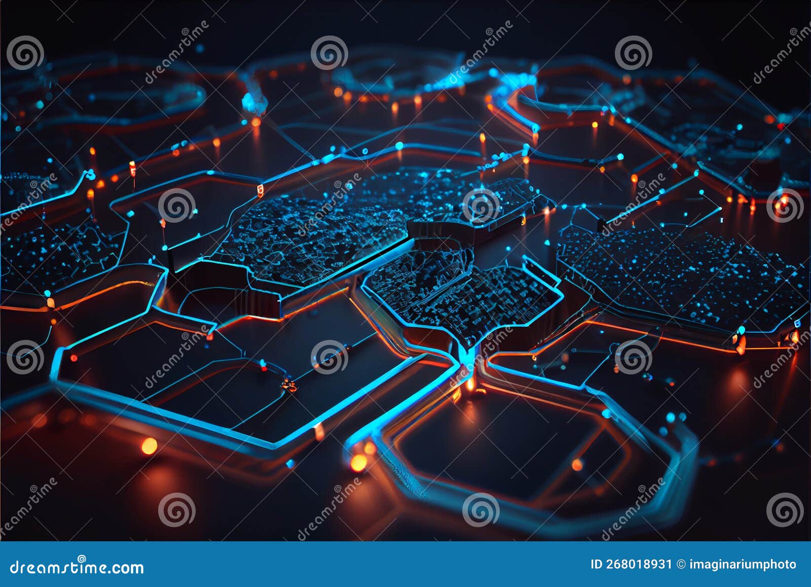 Global Technology and Digital Interface Futuristic Concept Stock ...