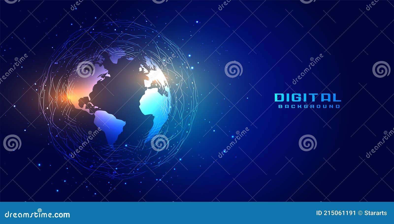 Global Technology Earth Network Connection Background Stock Vector ...