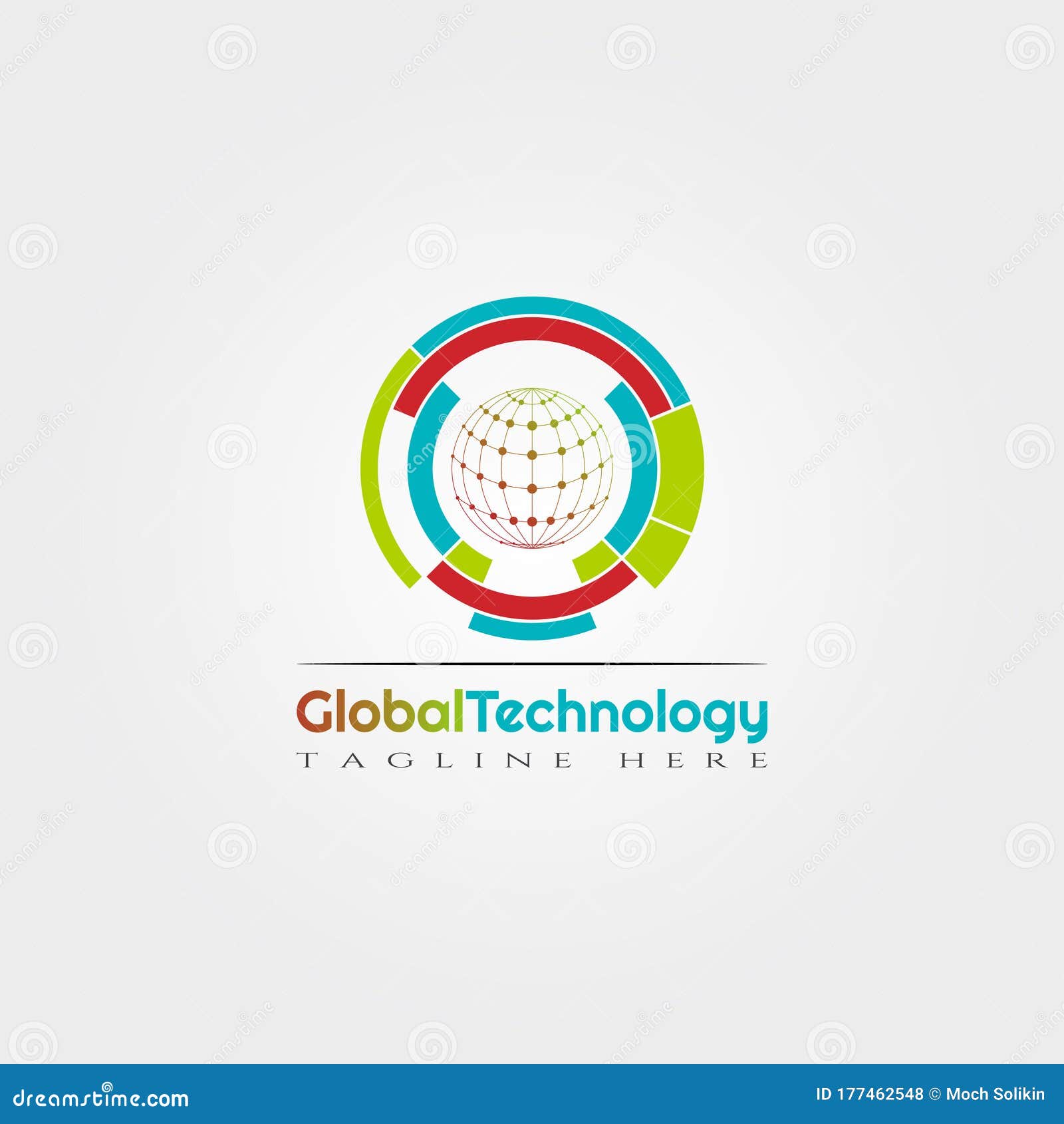 Global Technology Icon Template, Creative Vector Logo Design ...
