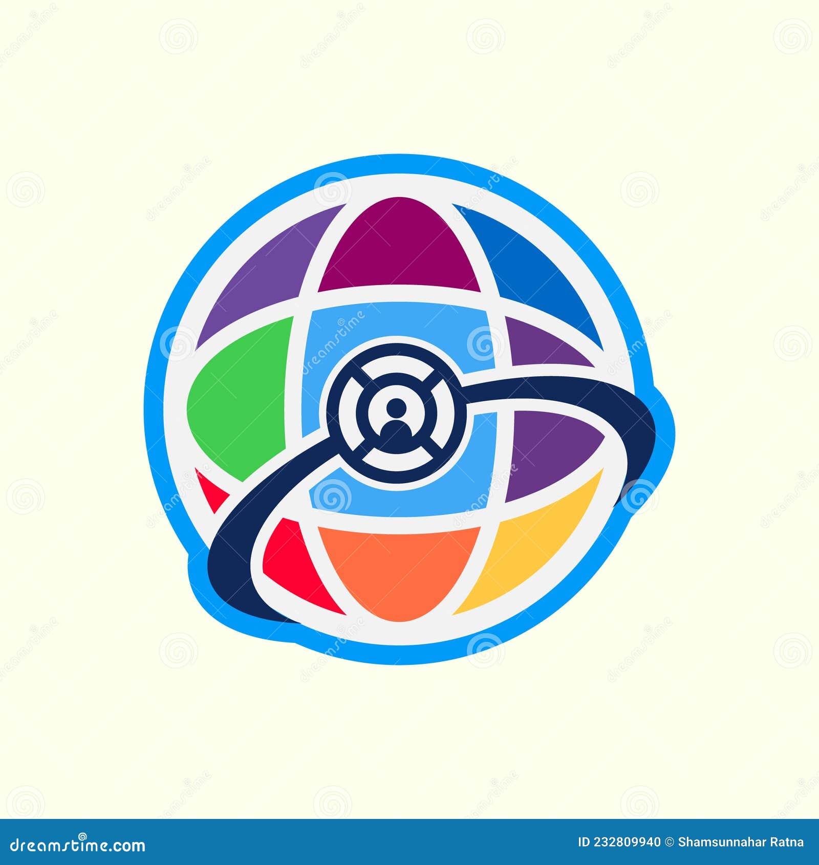 Global Technology Internet Research Security Circle Shape. Stock Vector ...