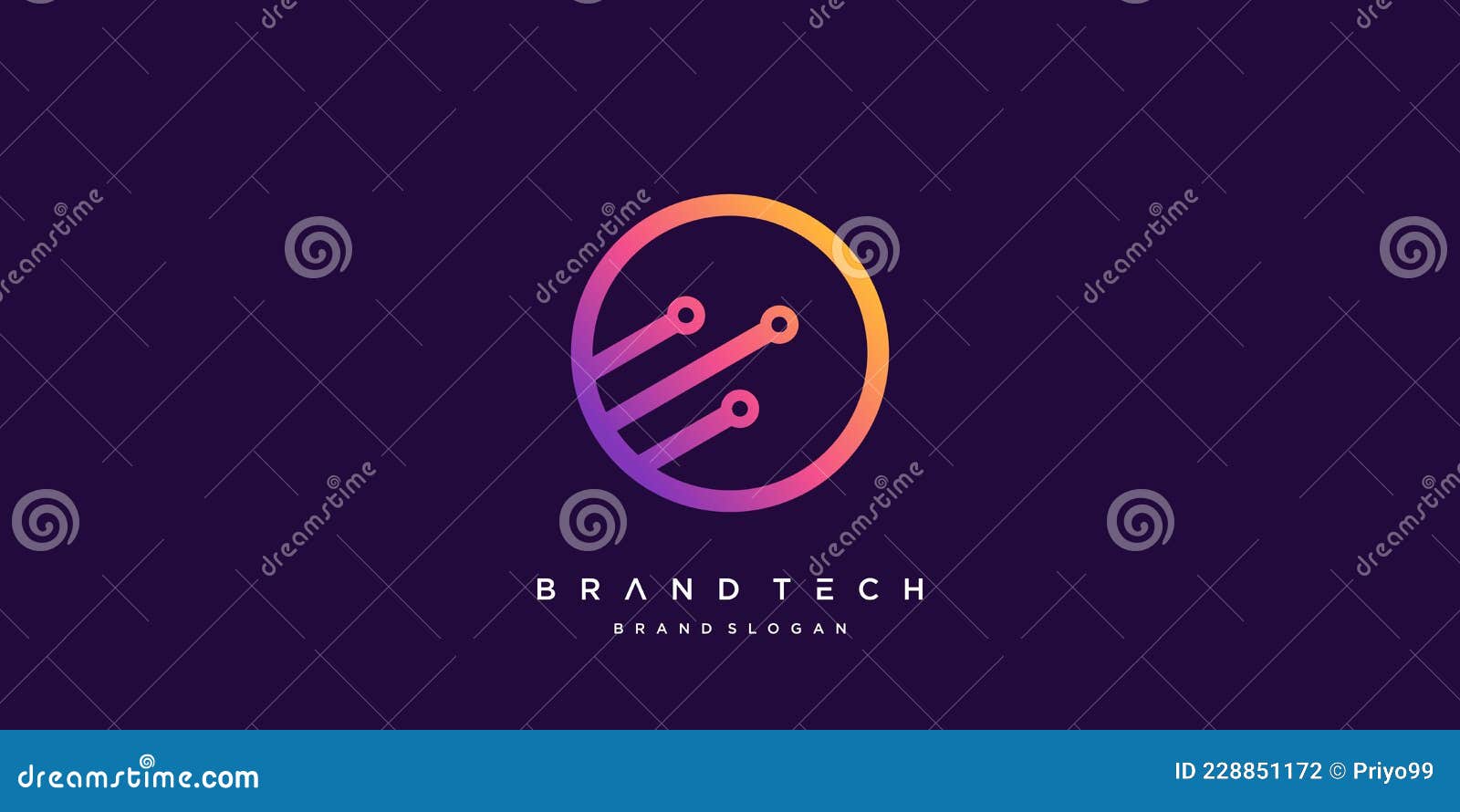 Global Technology Logo with Creative Abstract Concept, World, Data ...