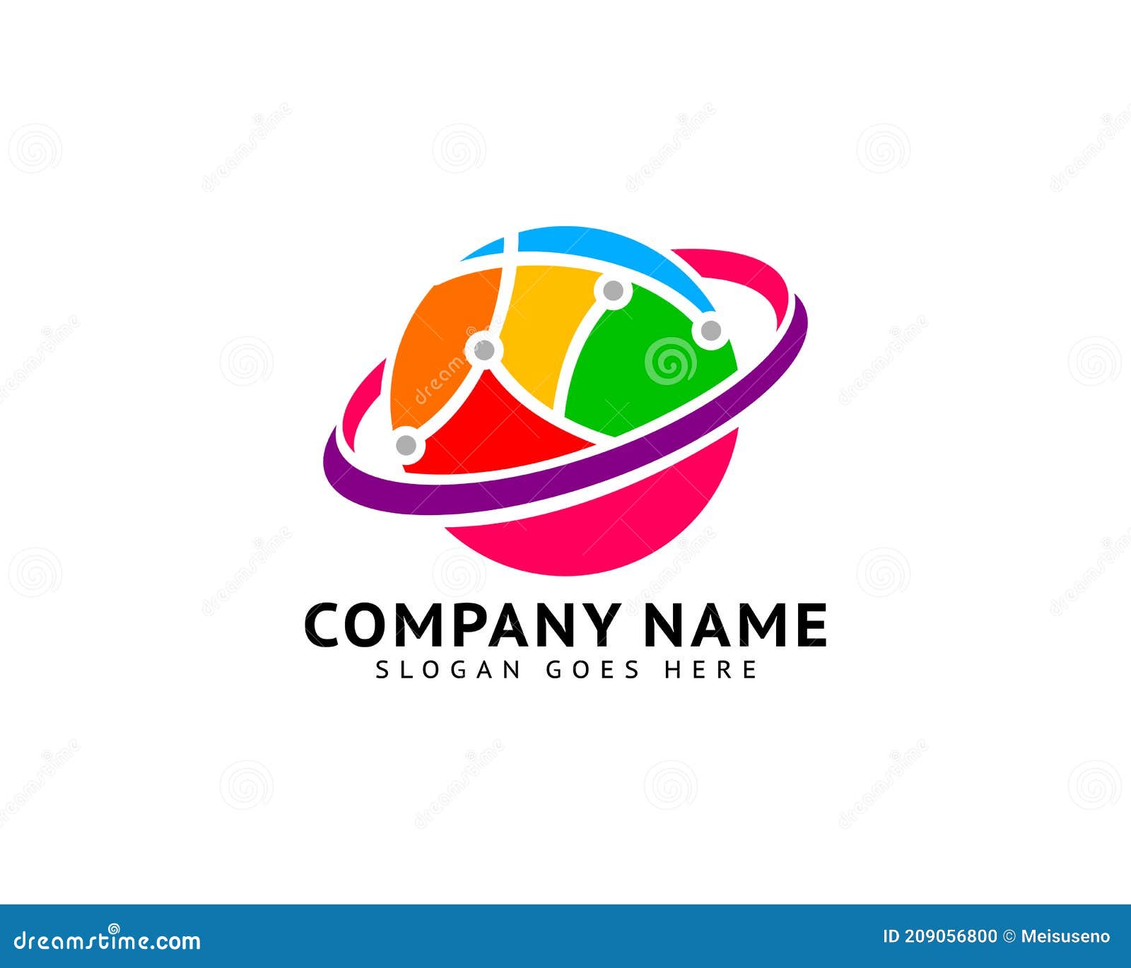 Global Technology Logo Template Design Stock Vector - Illustration of ...