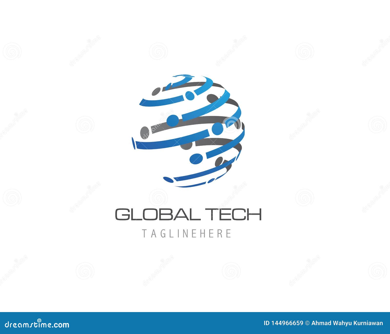 Global Technology Logo Vector Stock Vector - Illustration of connection ...