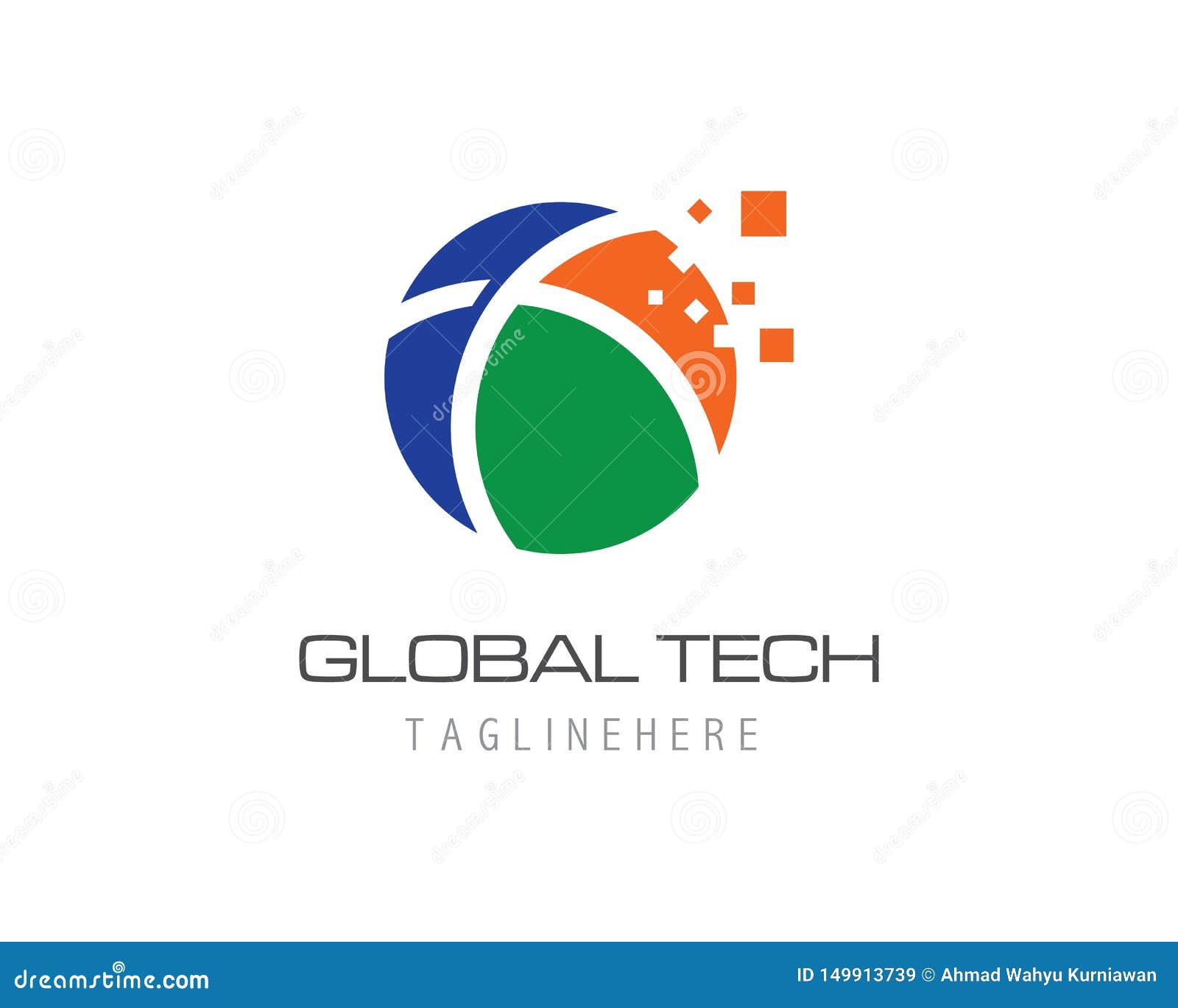 Global technology logo stock illustration. Illustration of company ...