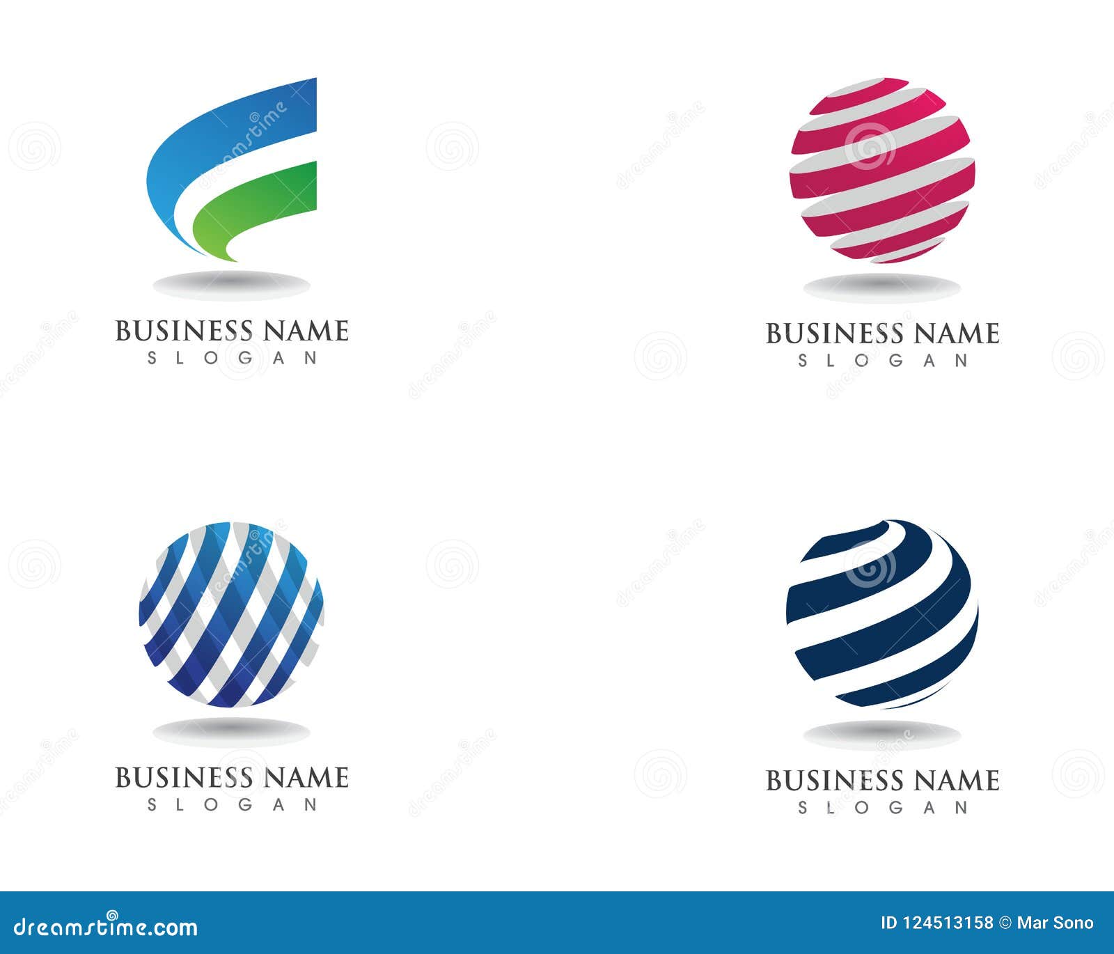 Global Technology Logos Communication Stock Vector - Illustration of ...