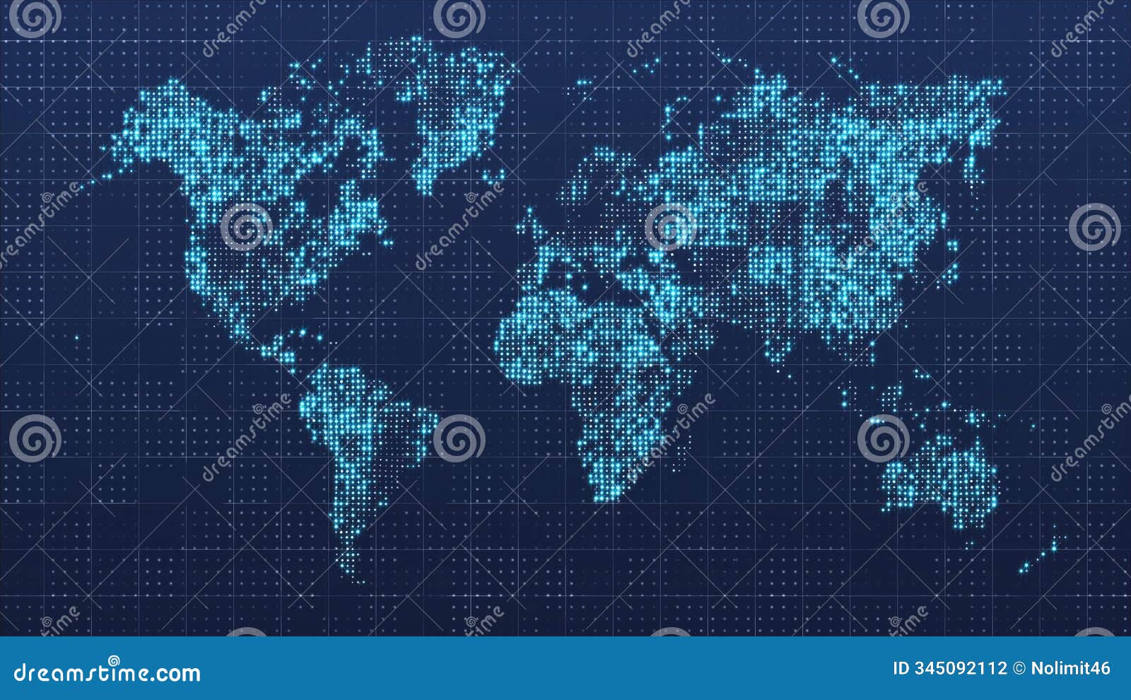 Global technology map stock illustration. Illustration of moving ...