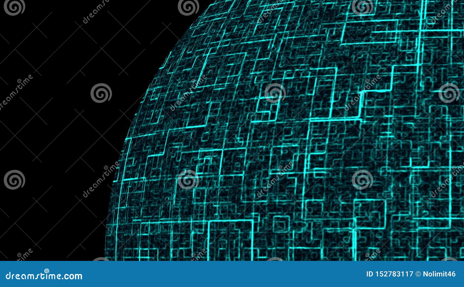 Global Technology Sphere is in the Space, Symbol of Global ...